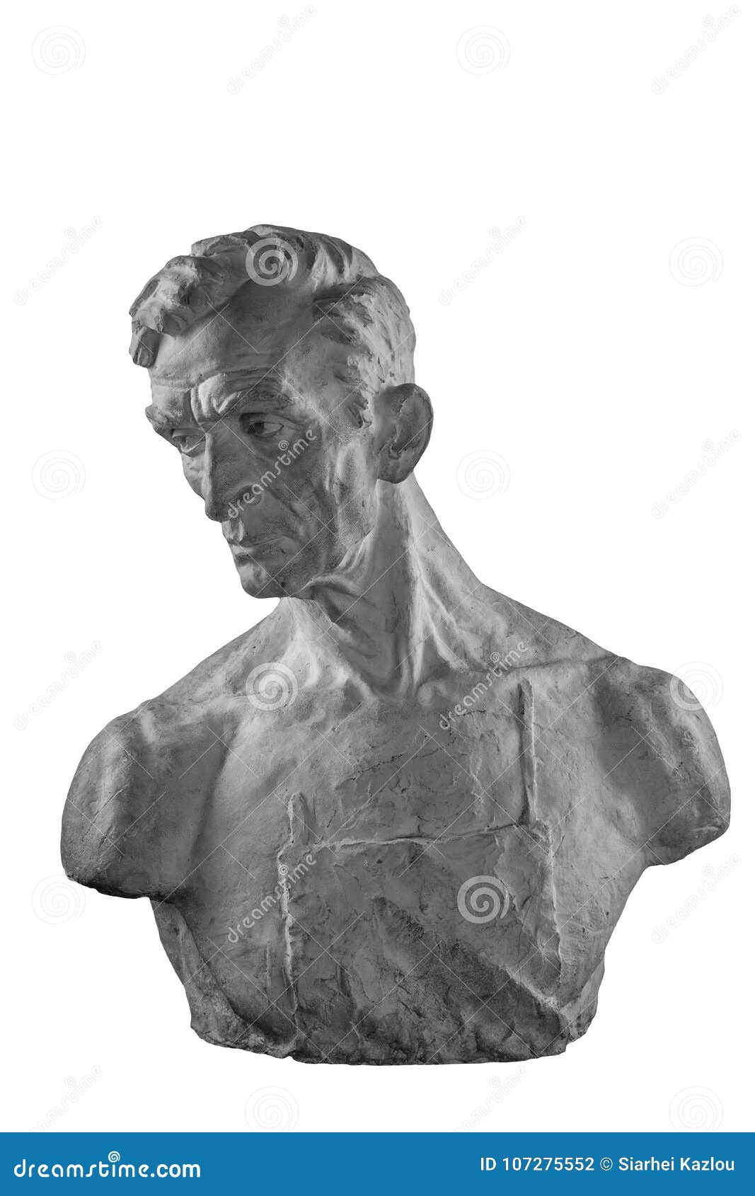 White Plaster Bust, Sculptural Portrait of the Master Stock Photo ...