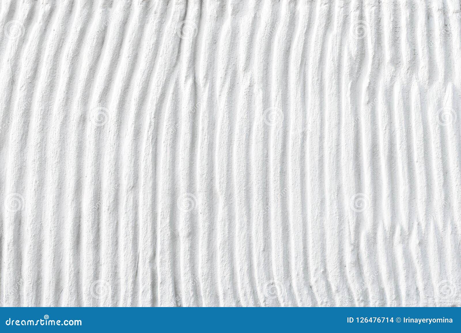 White Plaster Cement Structure with Relief Curved Strips. Background ...