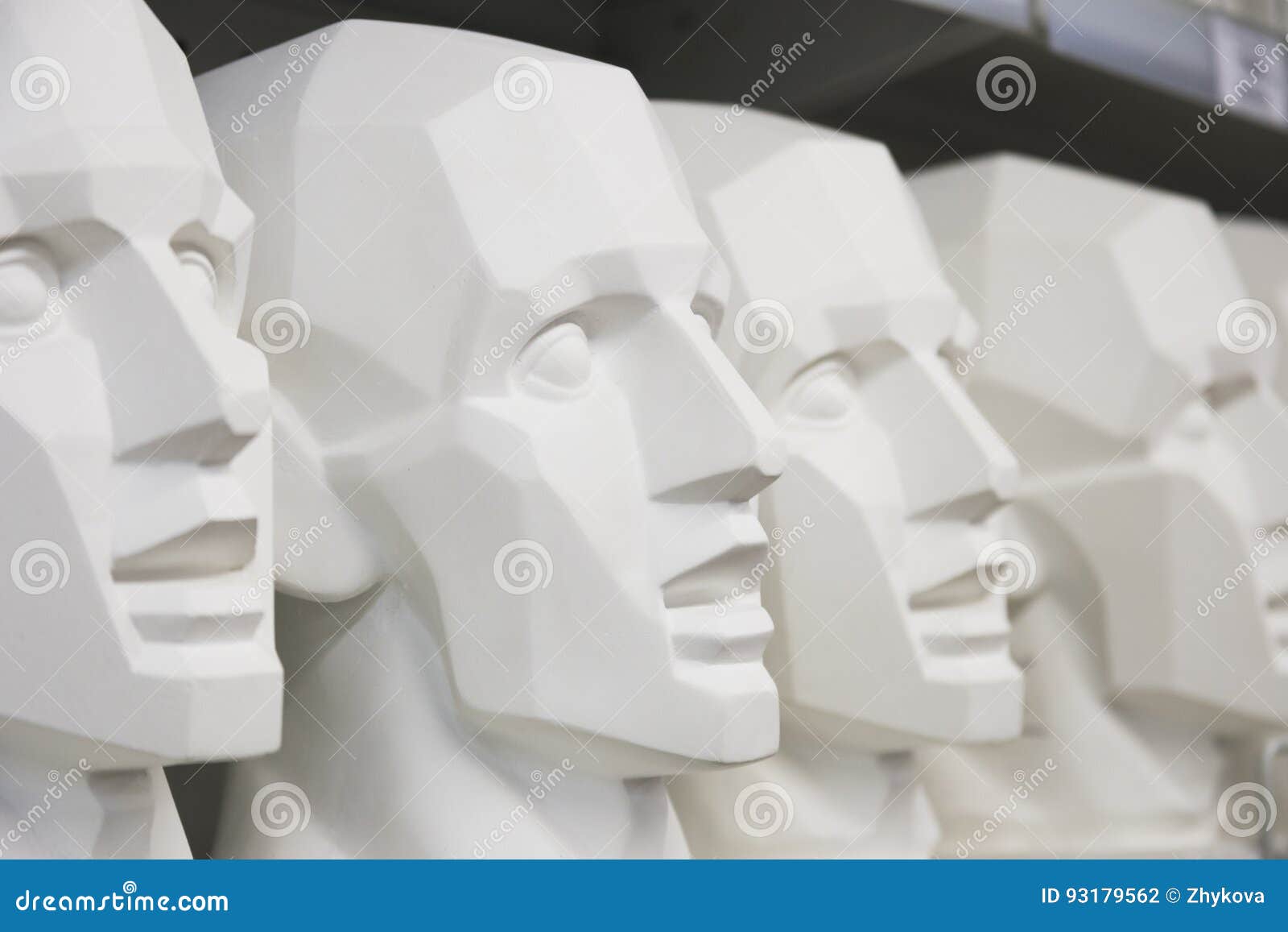 White Plaster Figures in the Shop Window Stock Photo - Image of ancient ...
