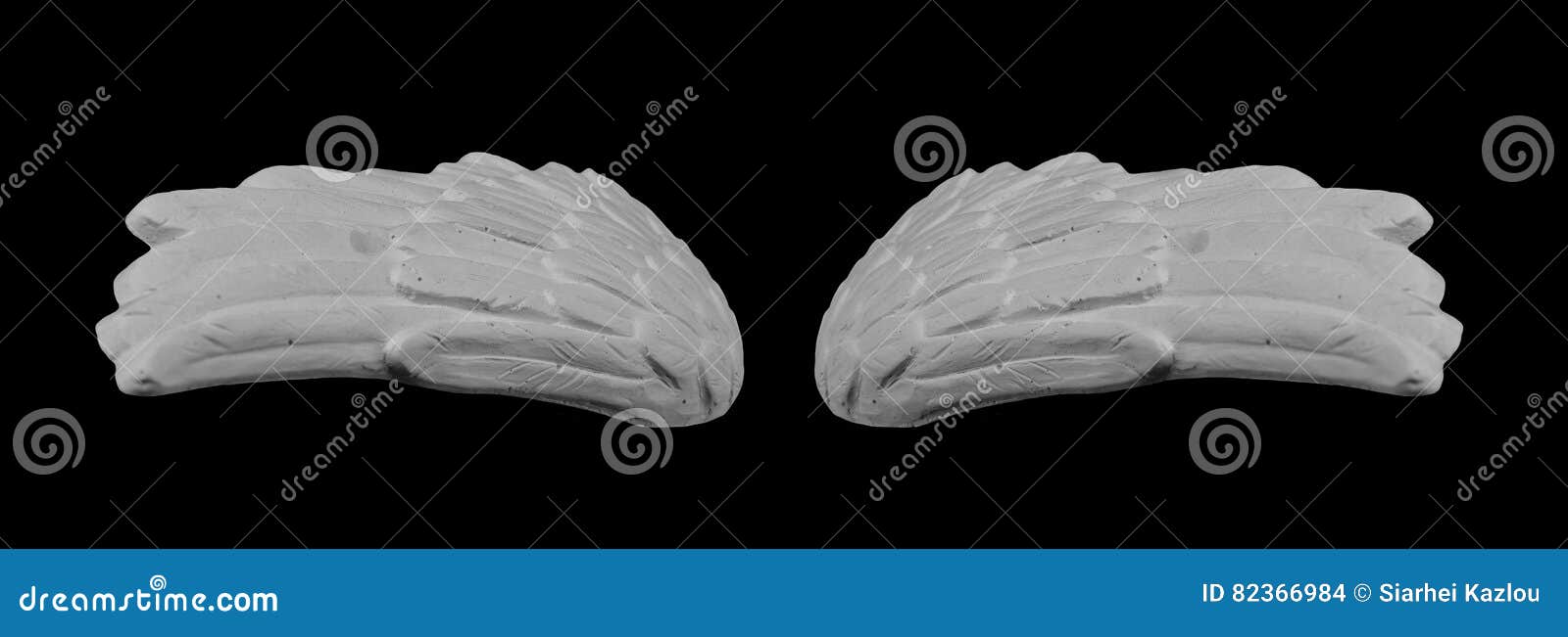 White plaster wings stock photo. Image of muse, clay - 82366984