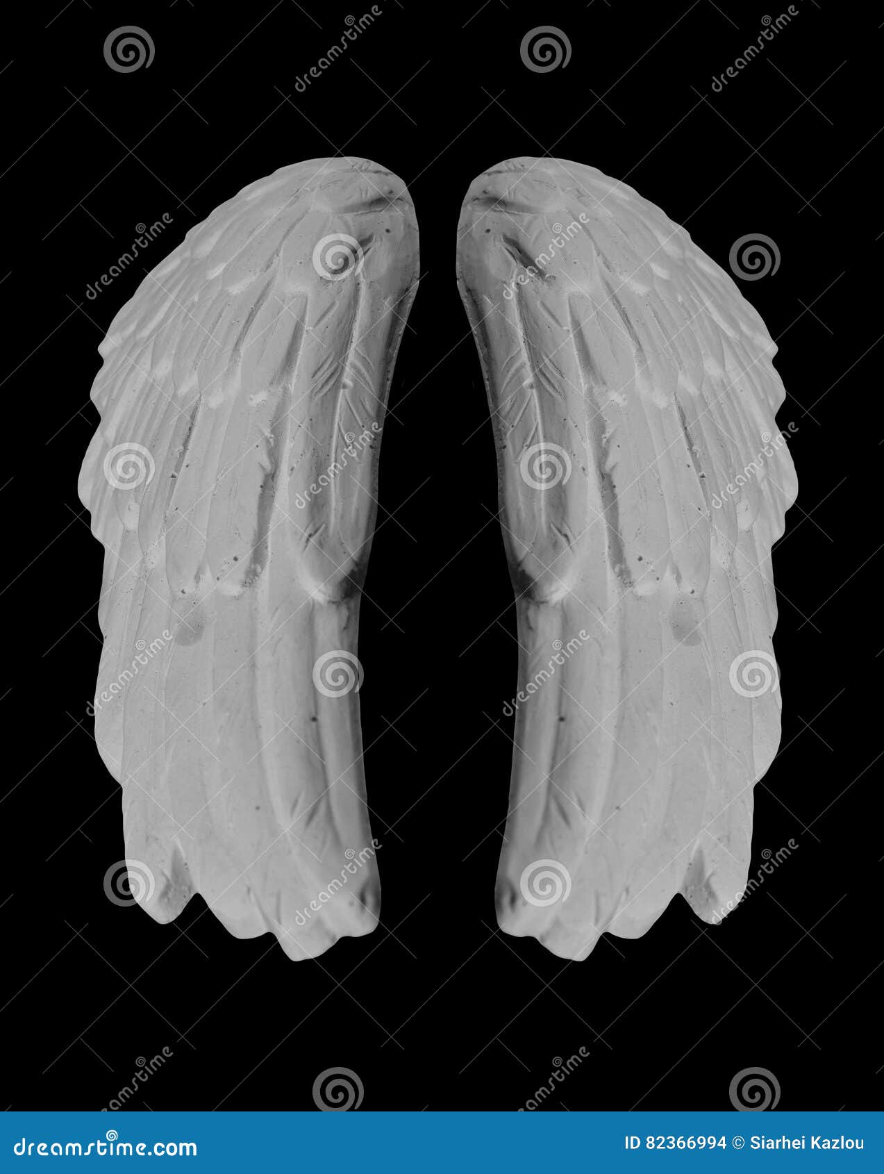 White plaster wings stock photo. Image of cupid, clay - 82366994