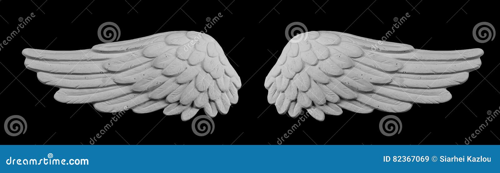 White plaster wings stock image. Image of ancient, figurine - 82367069