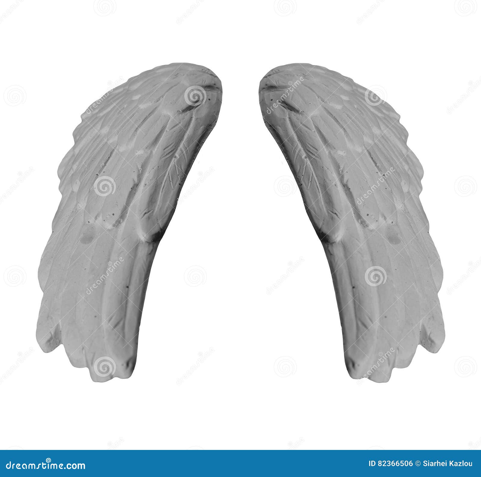 White plaster wings stock photo. Image of design, carving - 82366506