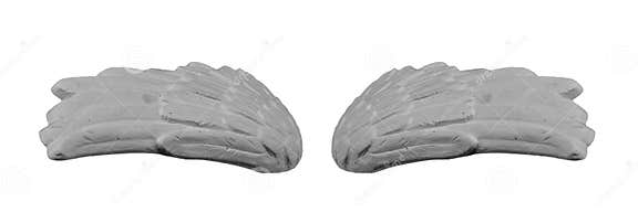 White plaster wings stock image. Image of gypsum, holy - 82366661