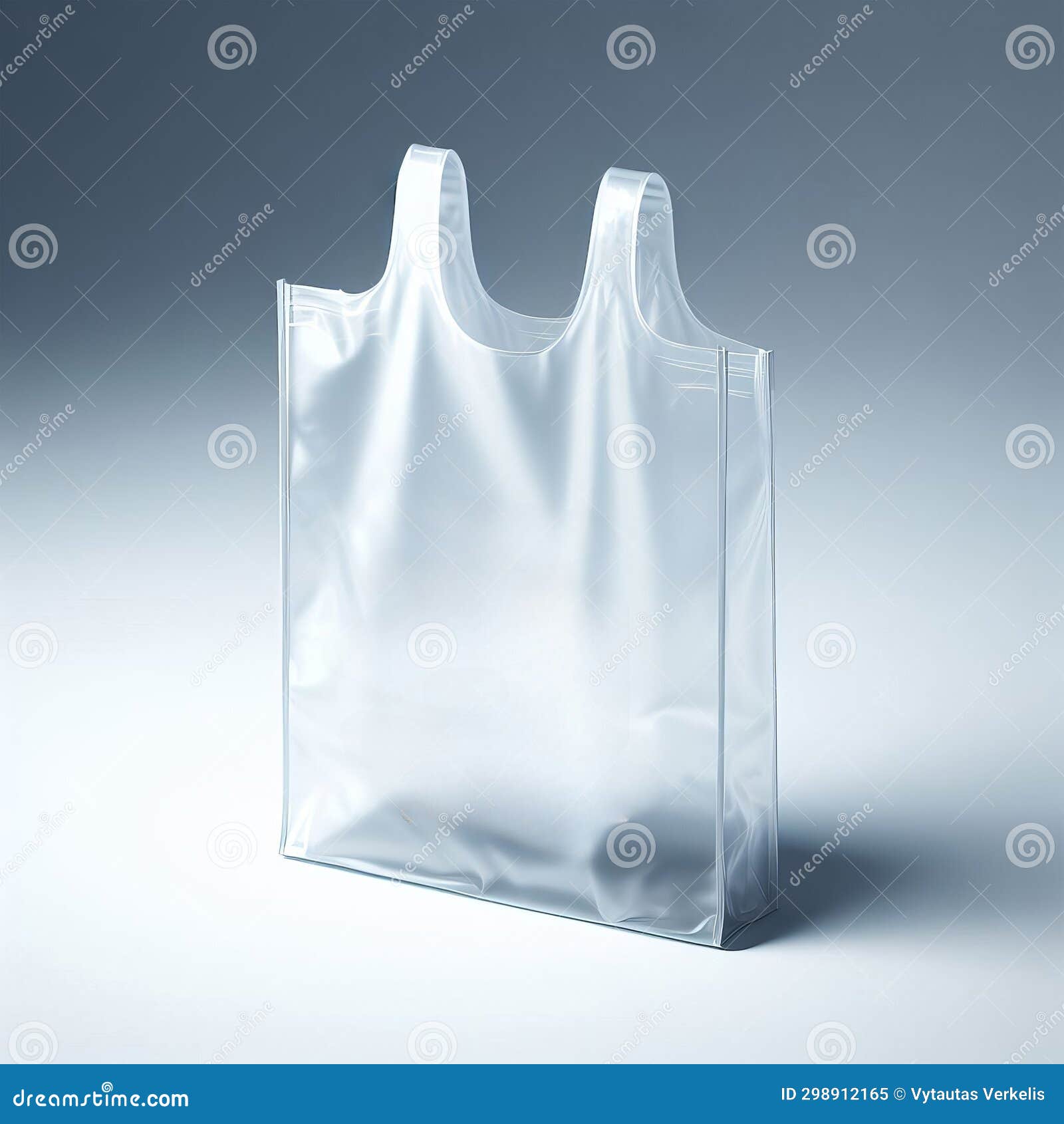 White Plastic Bag. Studio Photo. Stock Image - Image of product ...