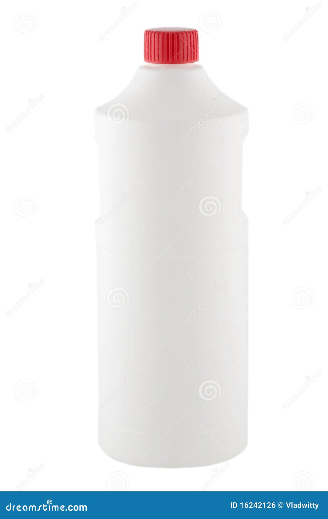White Plastic Bottle Red Cap Stock Photo - Image of equipment, bottle ...