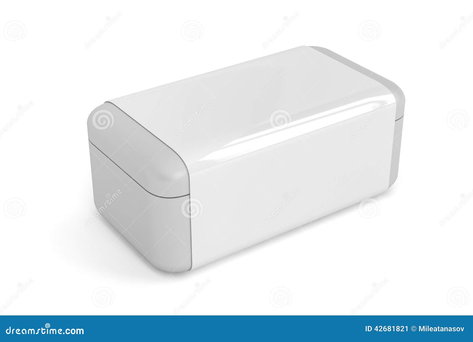 White plastic box stock illustration. Illustration of foil - 42681821