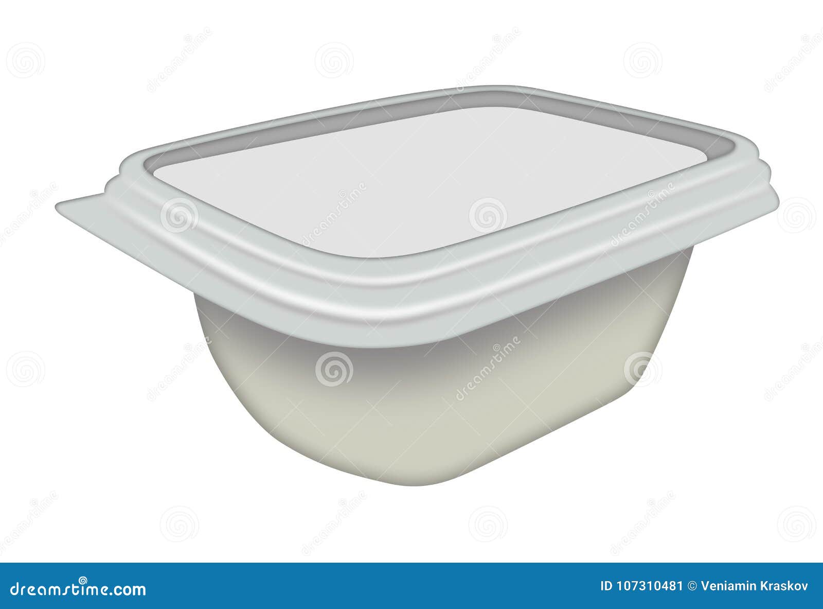 White plastic box stock illustration. Illustration of fast - 107310481