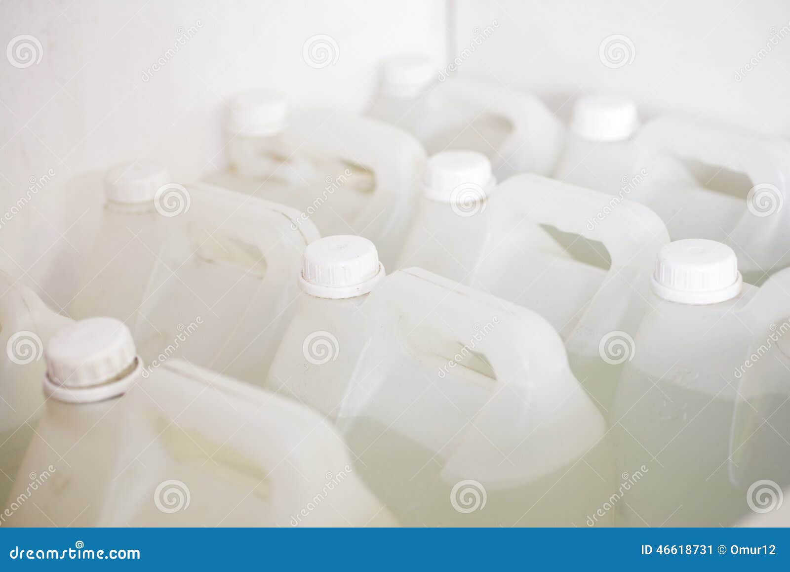 White Plastic Canister with Liquid Stock Image - Image of object ...