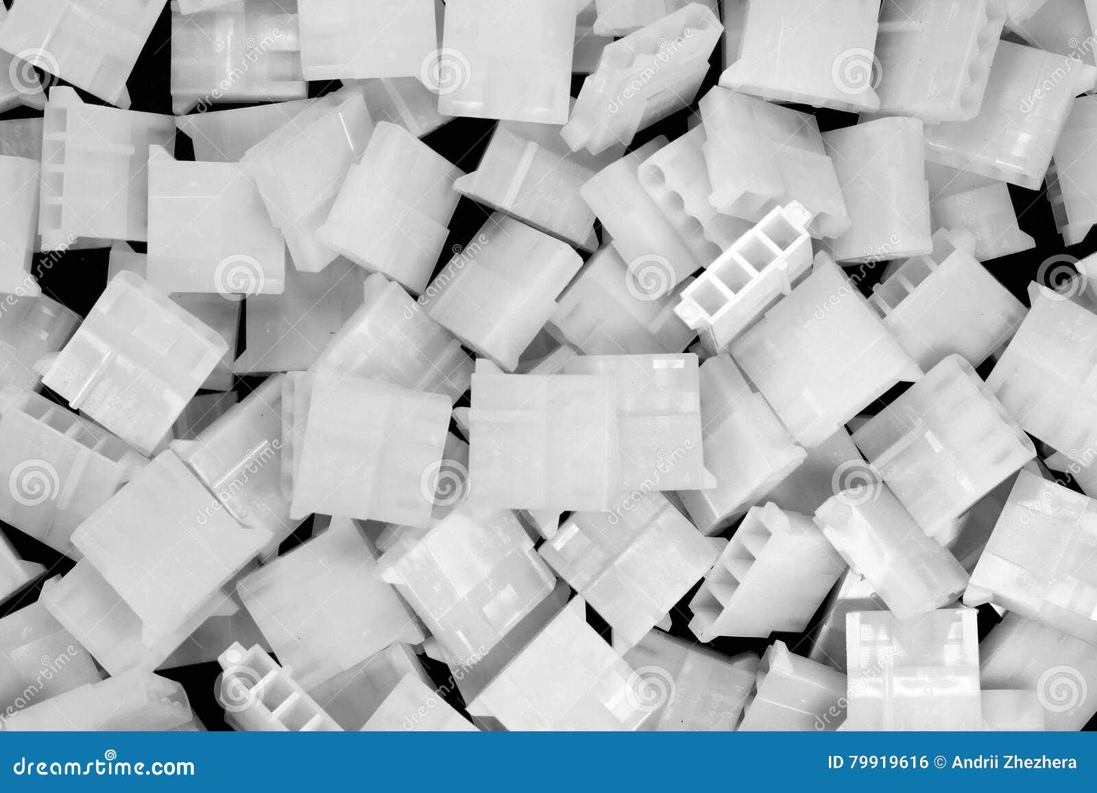 White Plastic Cases of Pc 4-pin Peripheral Power Connectors Stock Photo ...