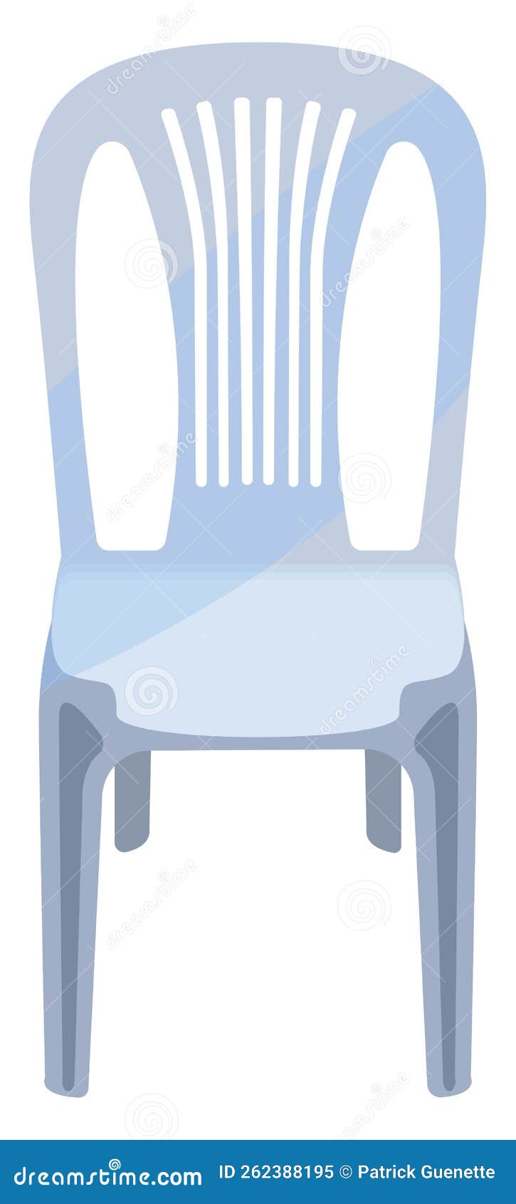 White plastic chair, icon stock vector. Illustration of comfortable ...