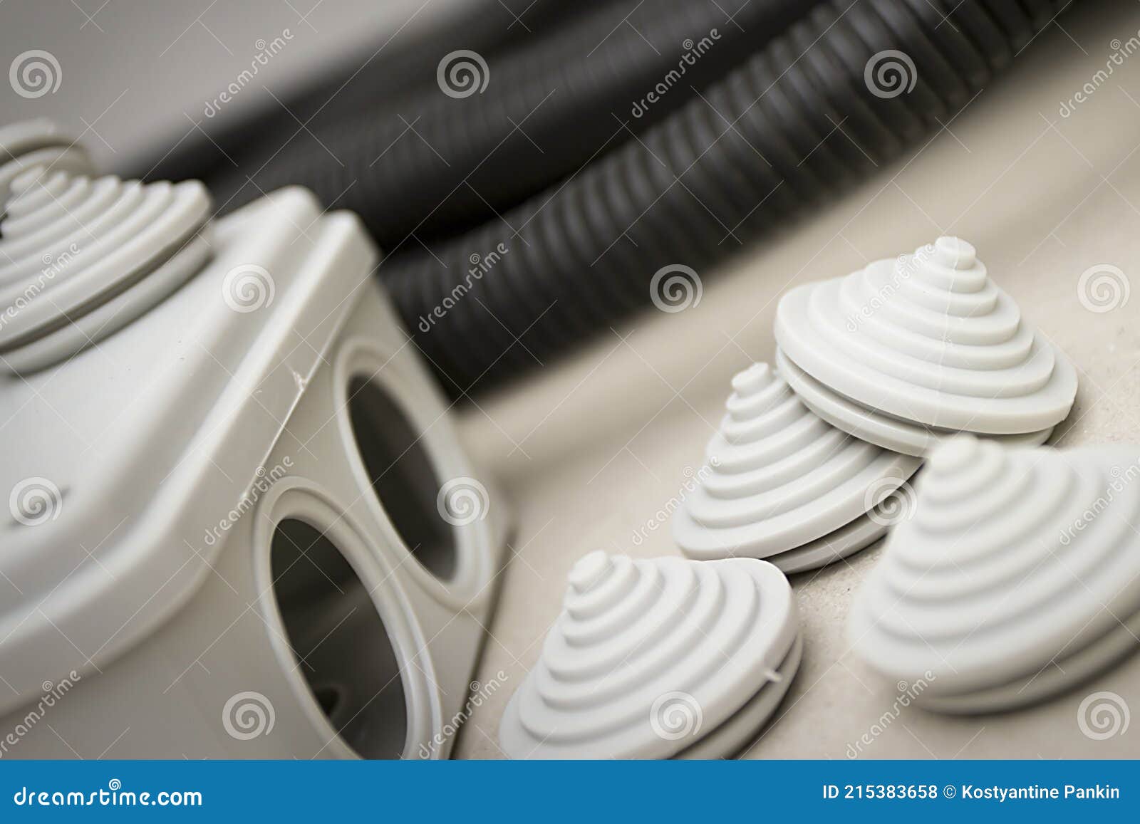 White Electrical Junction Box Stock Photo - Image of connector ...