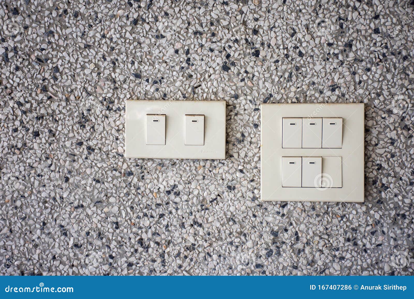 White Plastic Electrical Switch Stock Photo - Image of architecture ...