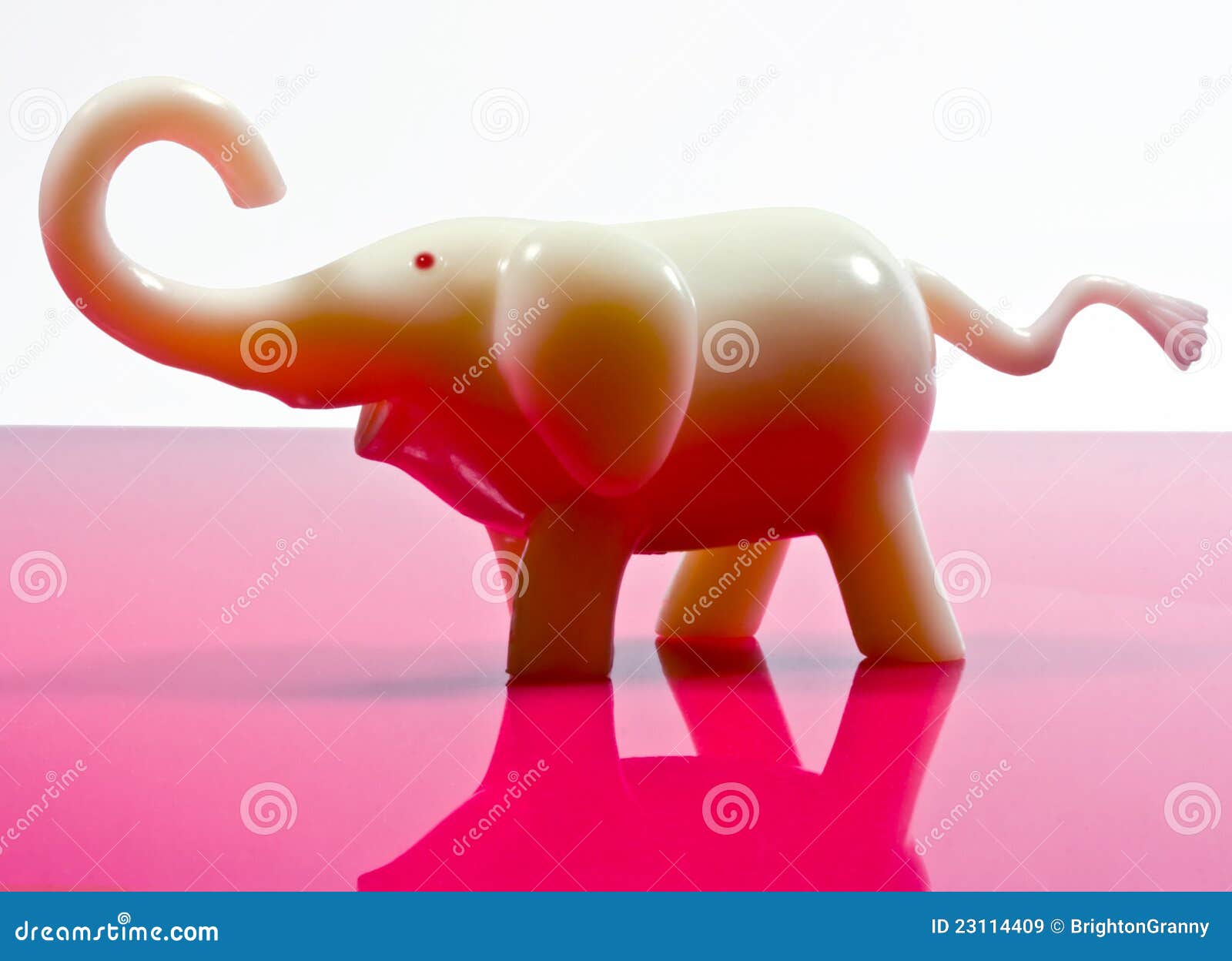 White Plastic Elephant Ornament Stock Image - Image of shiny, plastic ...