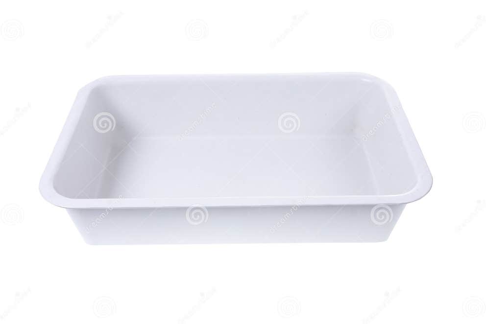White Plastic Box Isolated on White Background Stock Photo - Image of ...