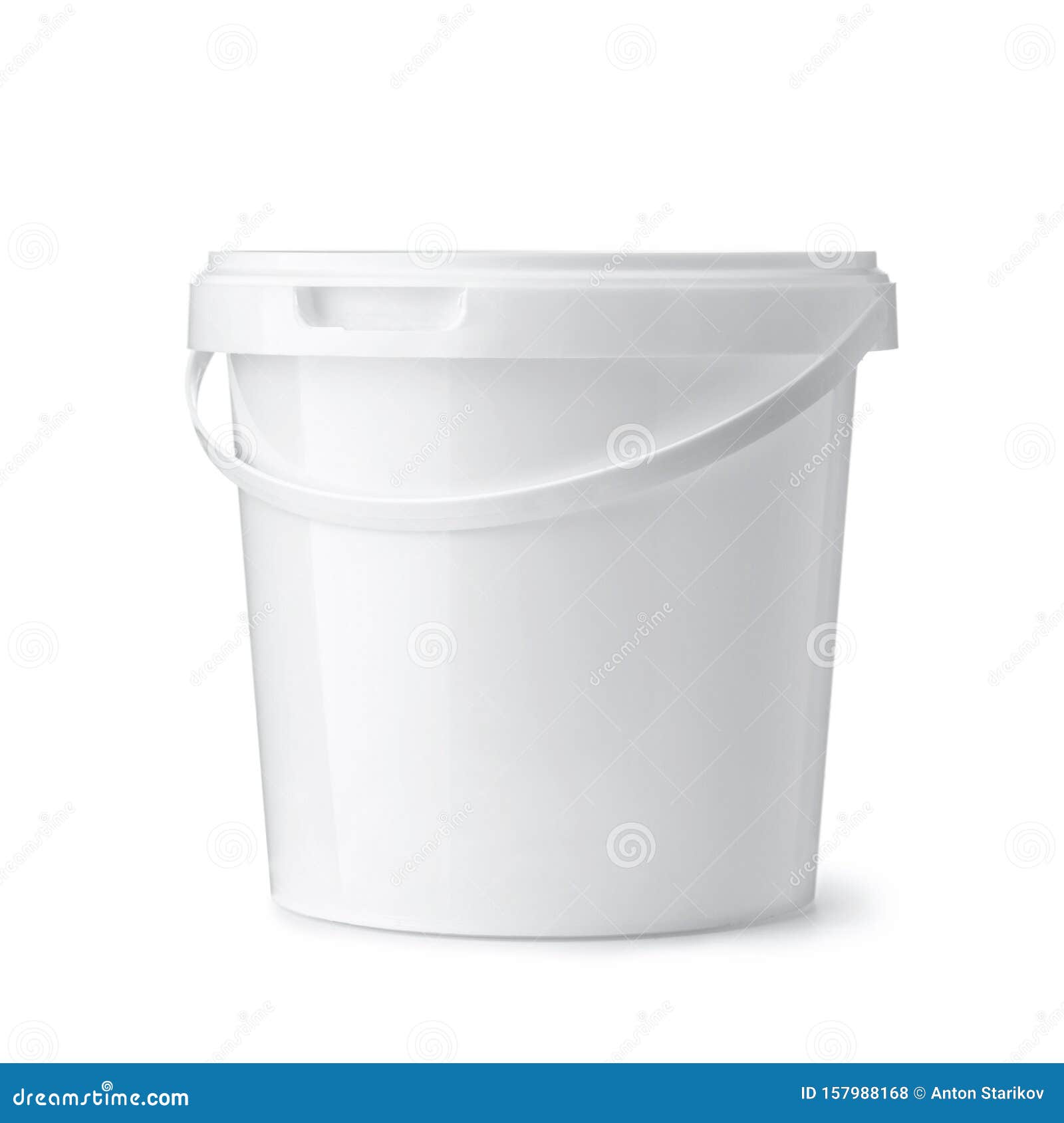 White plastic food bucket stock photo. Image of cover - 157988168