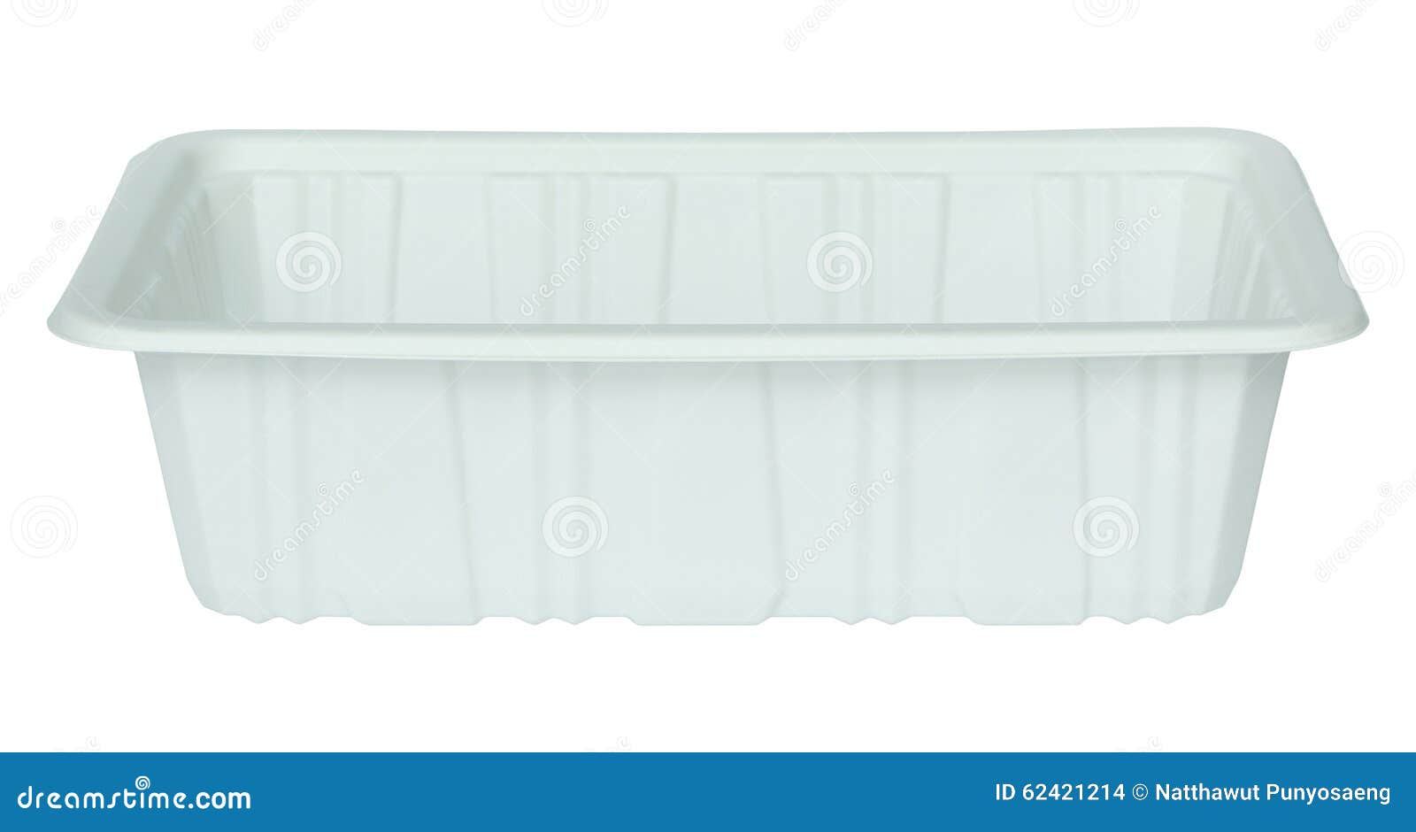 White Plastic Food Container Isolated White Stock Photo - Image of ...