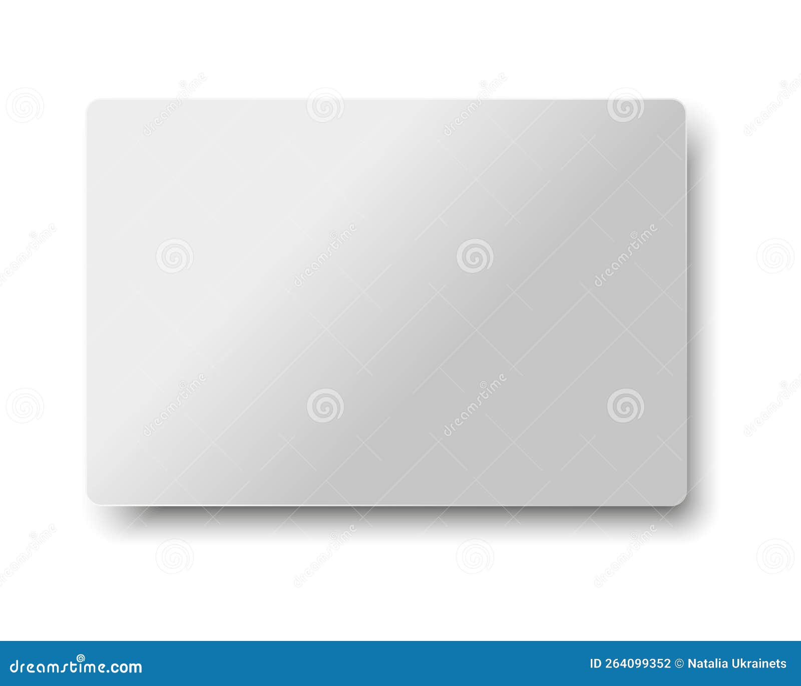 White plastic ID card stock vector. Illustration of corner - 264099352