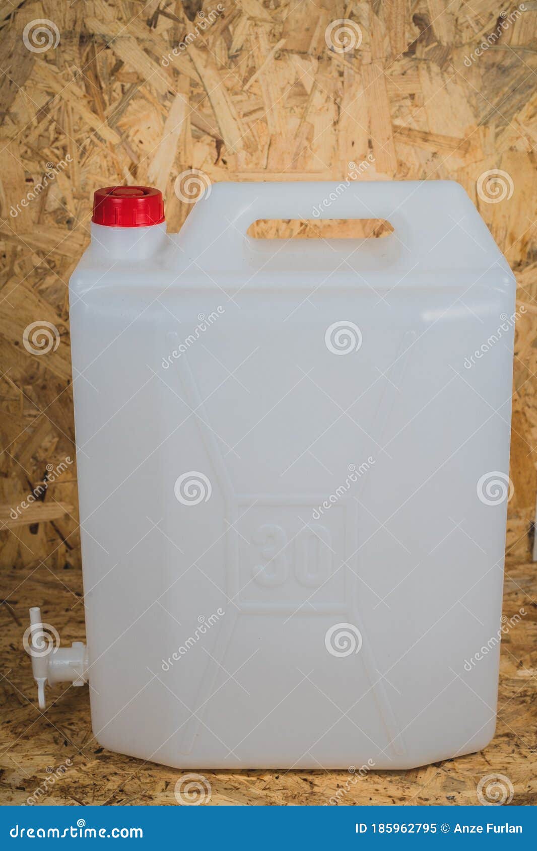 White Plastic Jerry Can for Water Stock Image - Image of petrol, wooden ...
