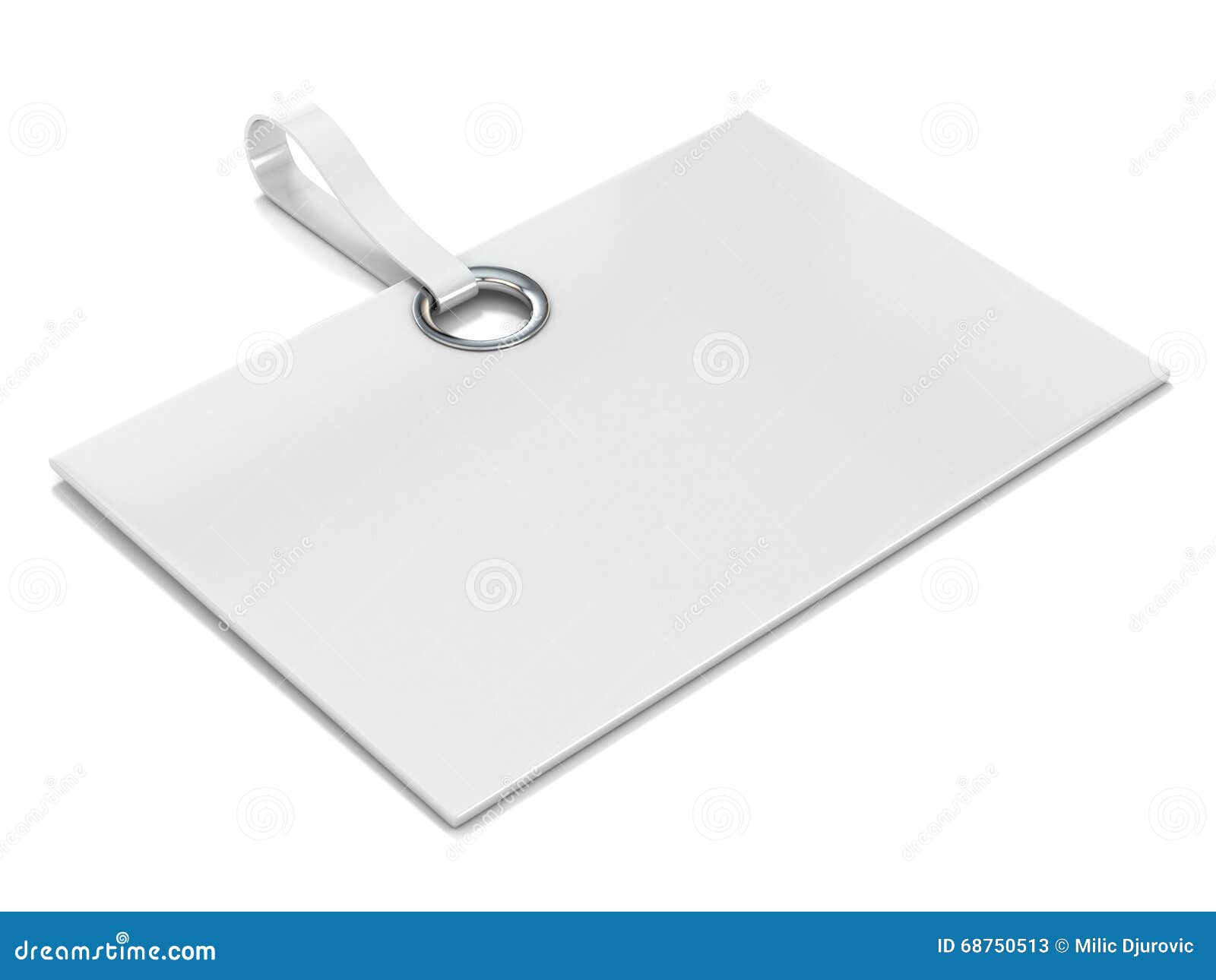 White plastic label. 3D stock illustration. Illustration of information ...