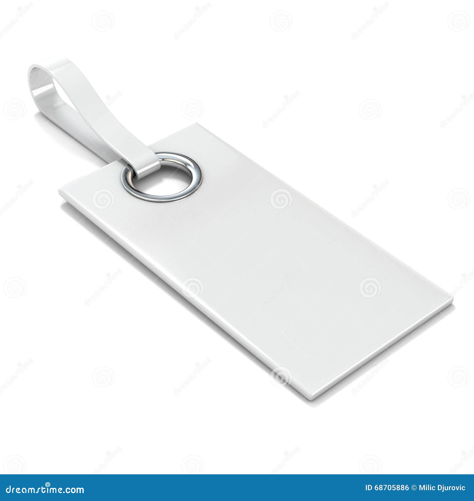 White plastic label. 3D stock illustration. Illustration of copy - 68705886