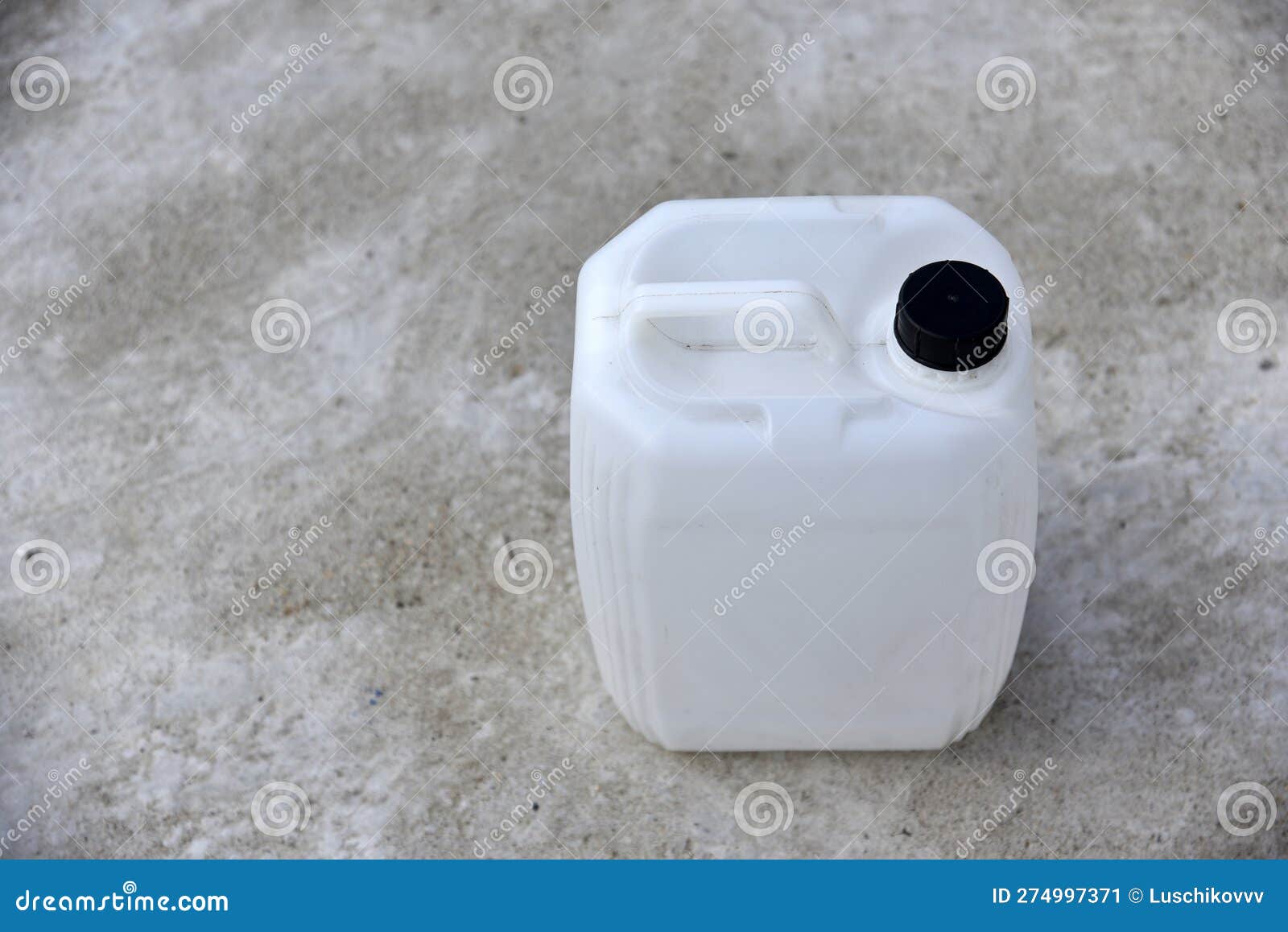 White Plastic Large Canister. an Empty Plastic Canister Stock Image ...