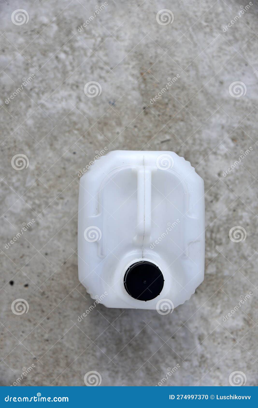 White Plastic Large Canister. an Empty Plastic Canister Stock Photo ...