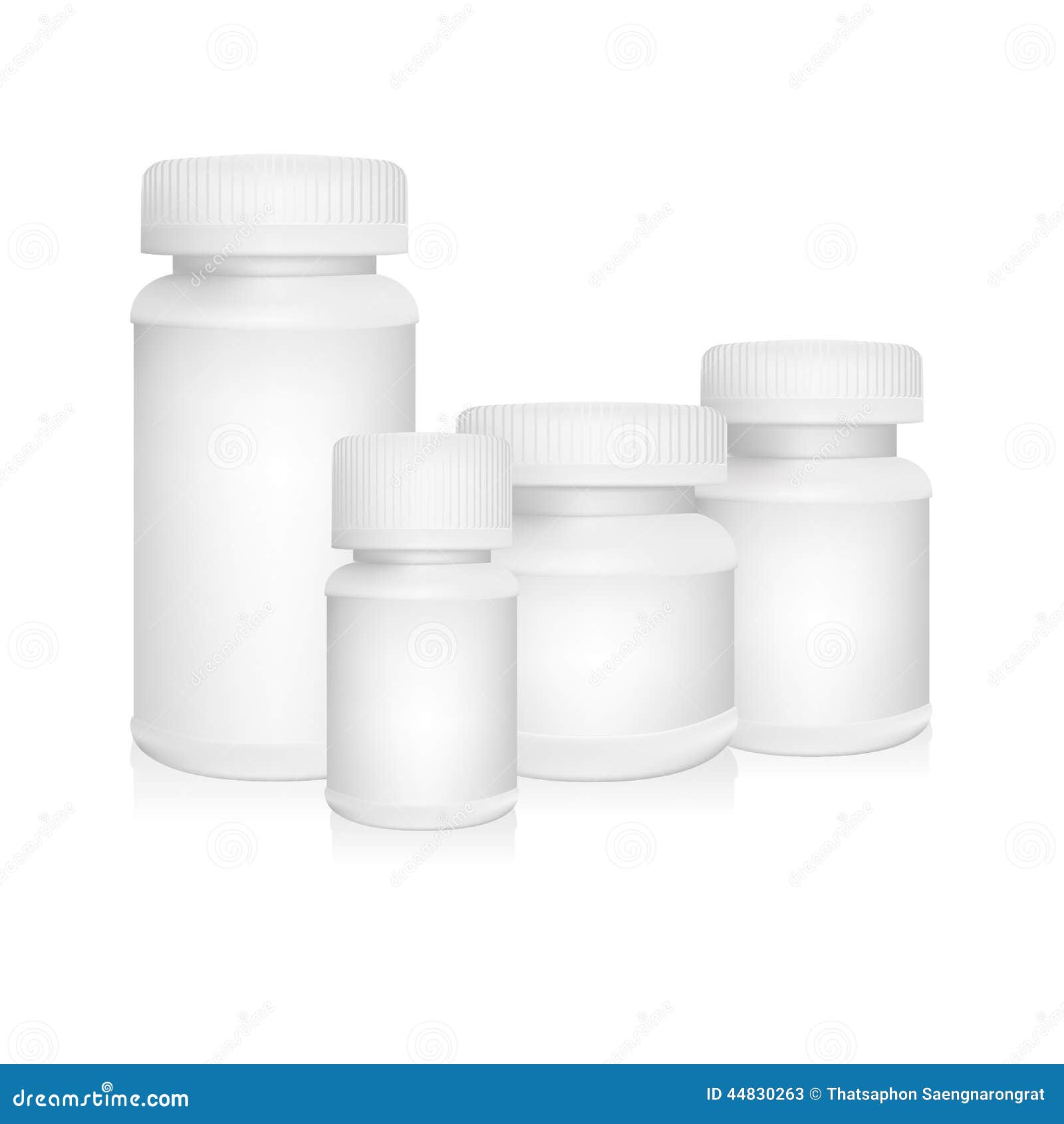 White Plastic Medical Container on White Background Stock Vector ...