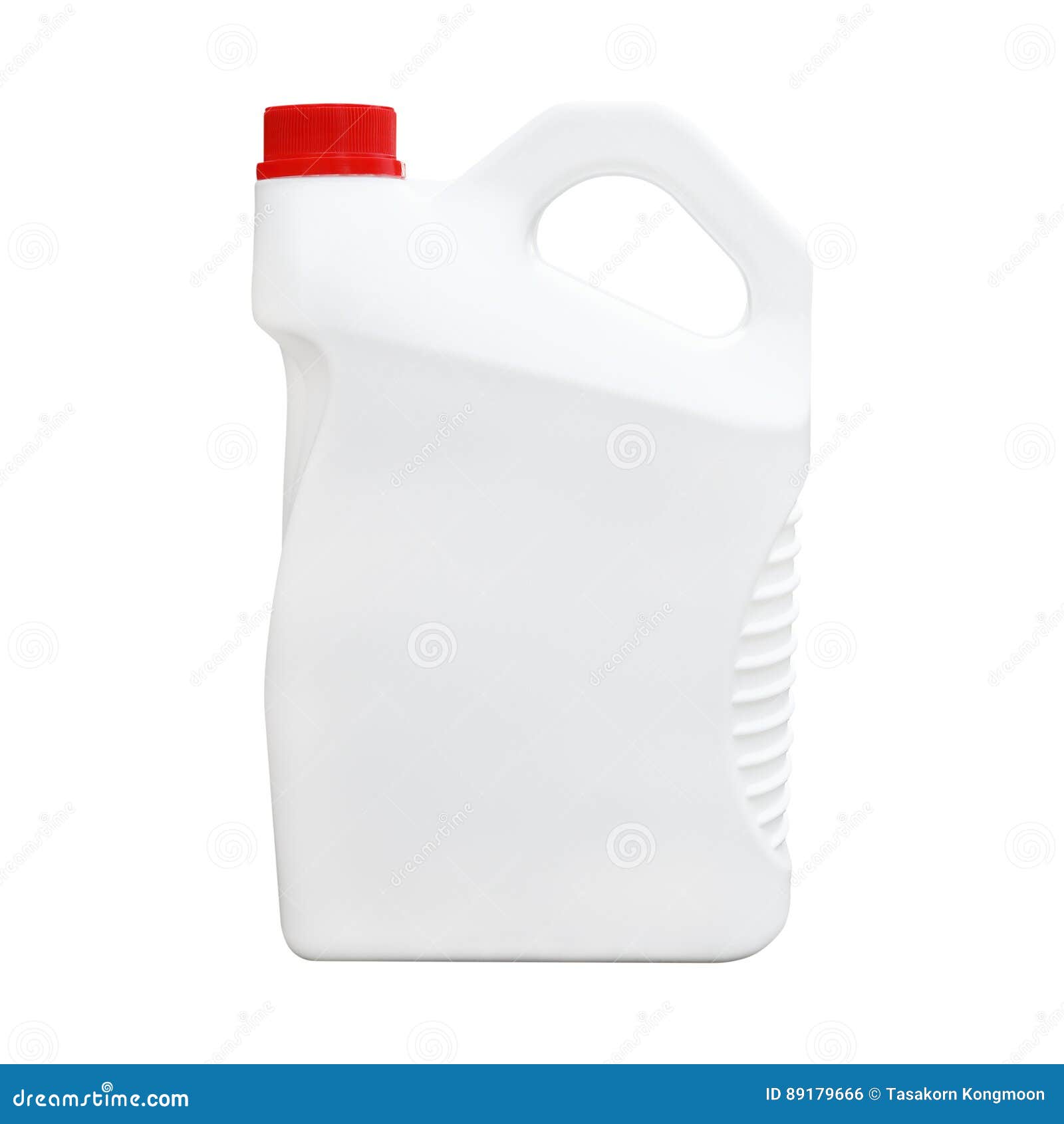 White Plastic Oil Gallon Isolated on White Stock Photo - Image of ...