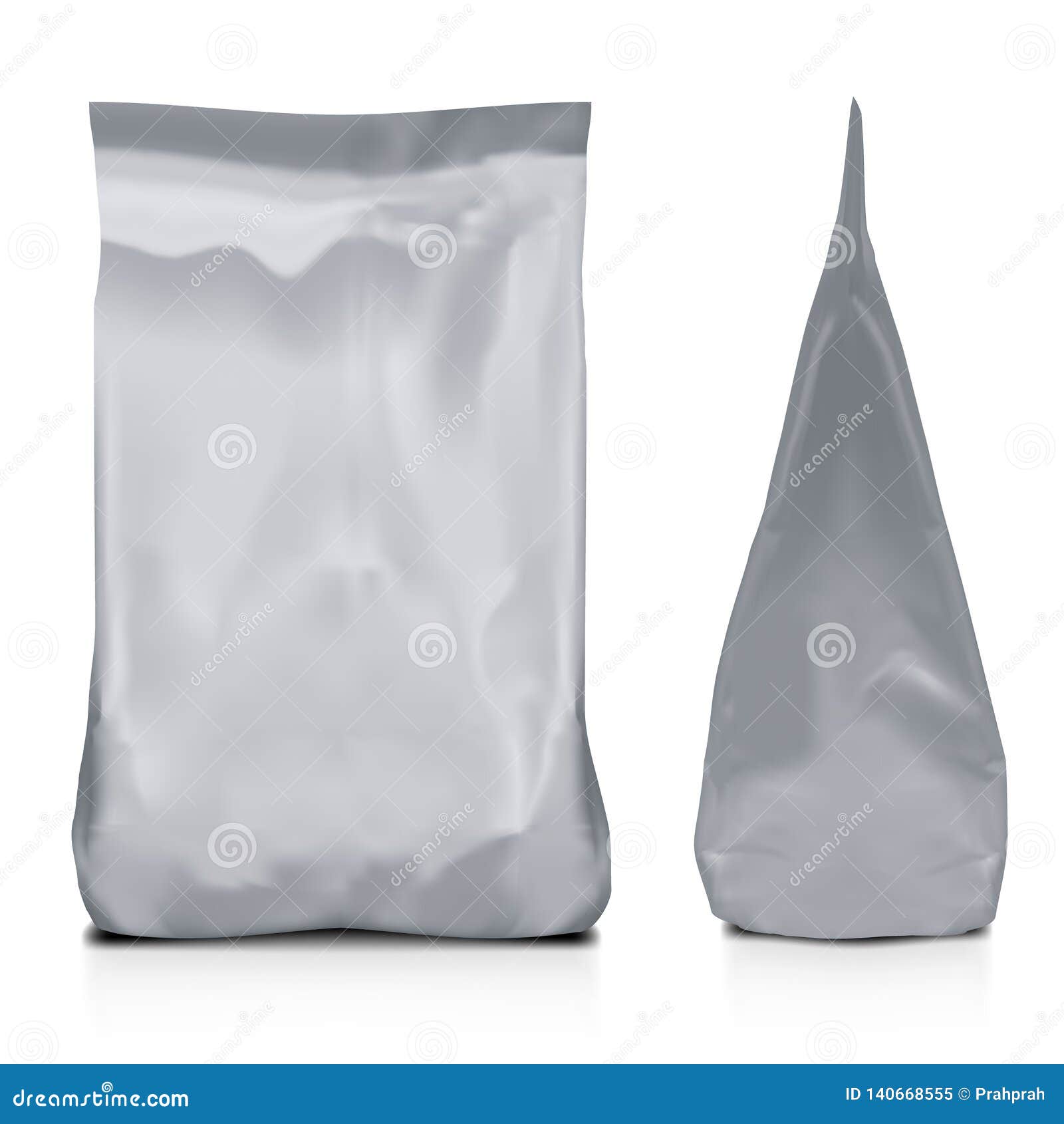 White Plastic Package. Front and Side View Stock Illustration ...