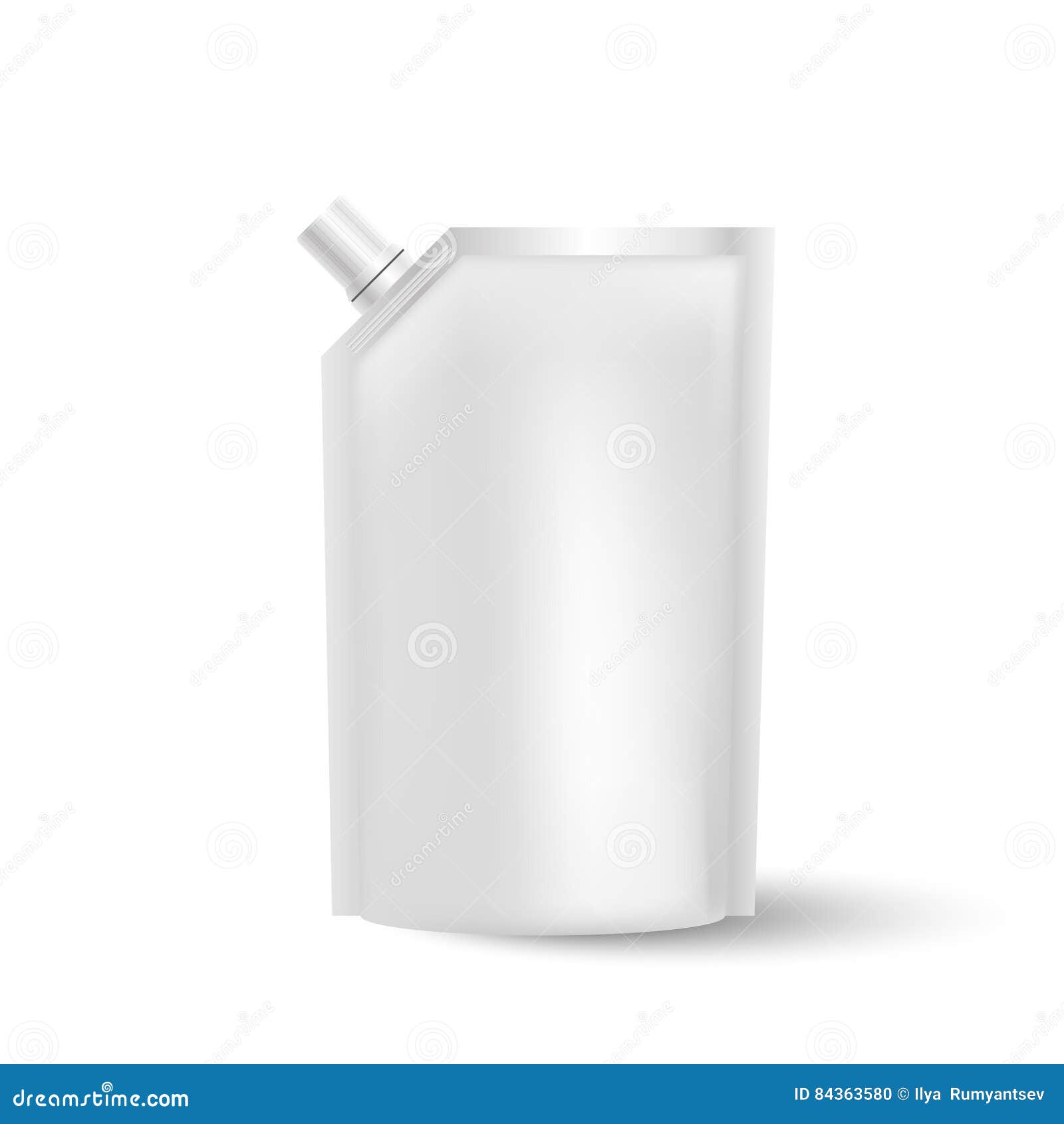 White Plastic Package Template, Vector Illustration Stock Vector ...