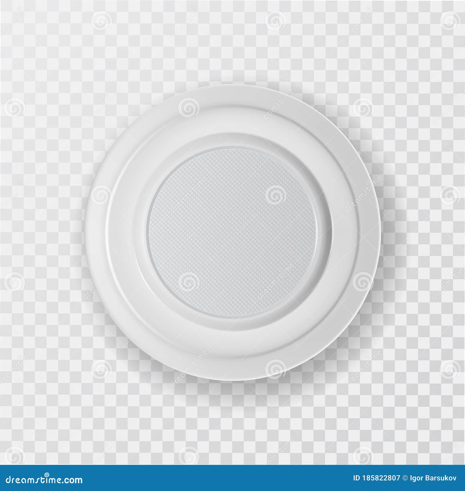 A white plastic plate stock vector. Illustration of circle - 185822807