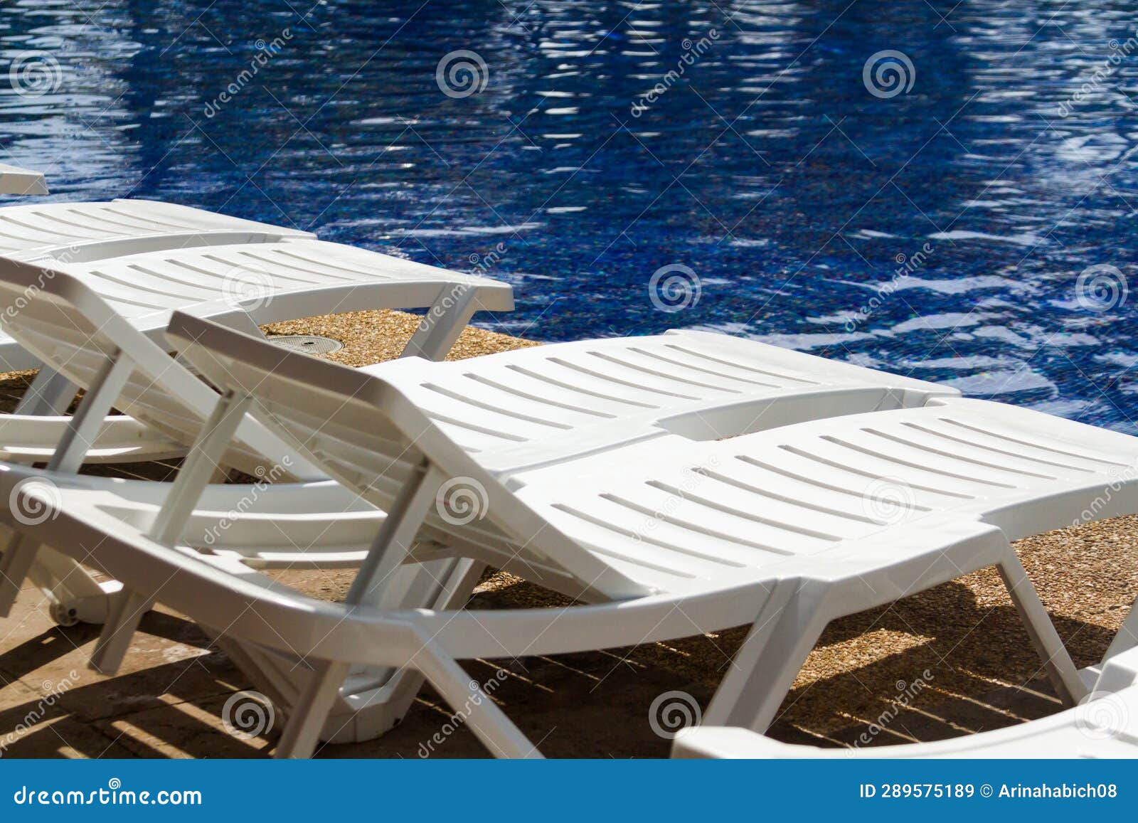 Pool chairs stock image. Image of daytime, travel, mexico - 289575189