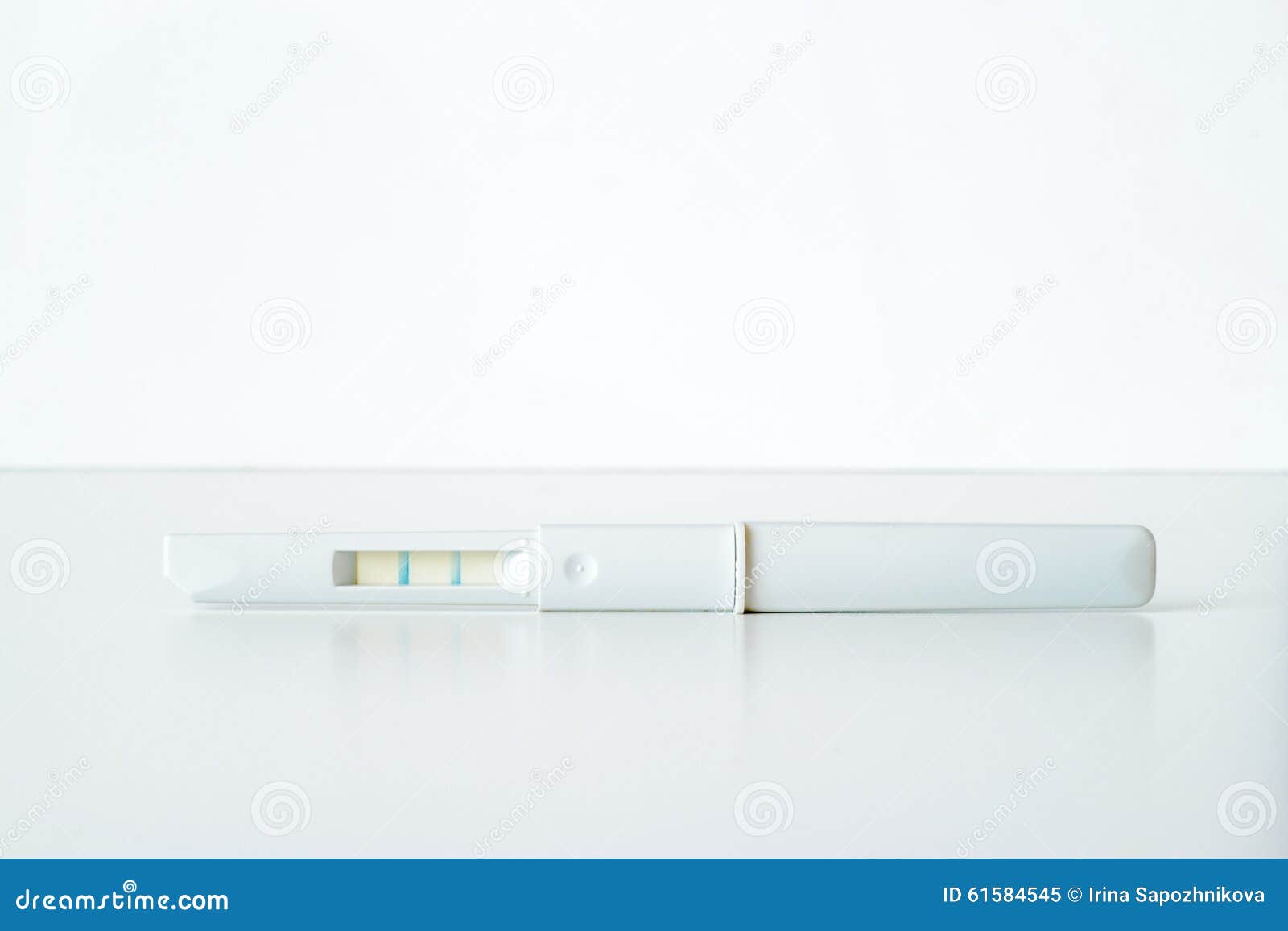 White Plastic Positive Pregnancy Test on White Background Stock Image ...