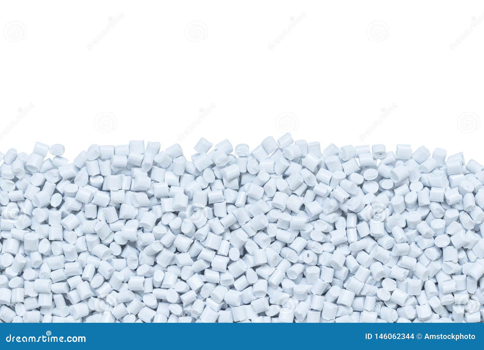 White Plastic Resin Masterbatch Isolated on White Background Stock ...
