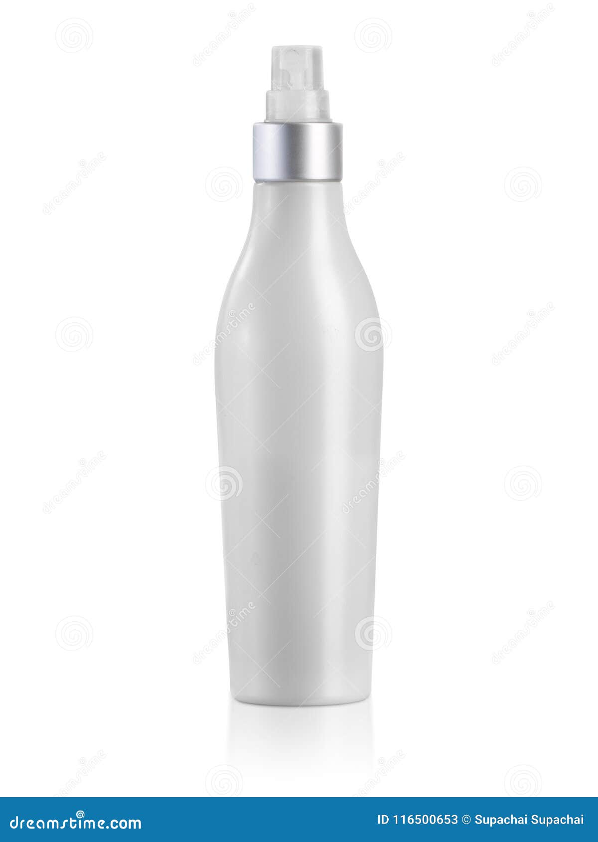 White Plastic Spray Bottle with Cap, Isolated White Background Stock ...