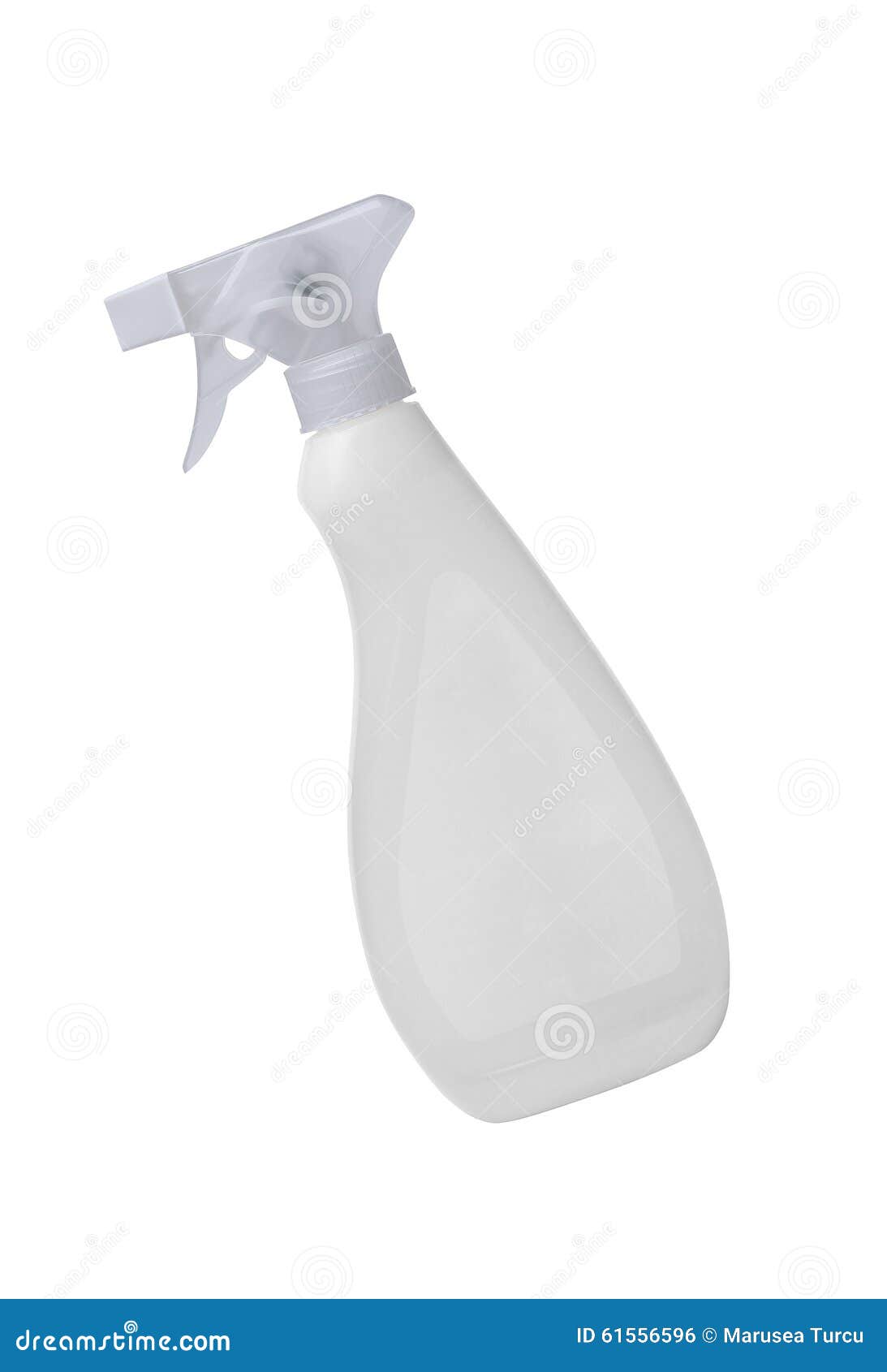 White Plastic Spray Bottle on Isolated Stock Photo - Image of shape ...