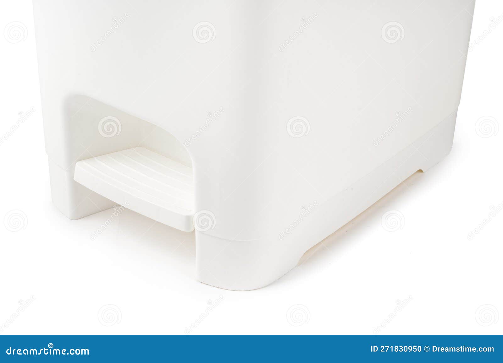 White Plastic Waste Bin Isolated on White Background Stock Photo ...