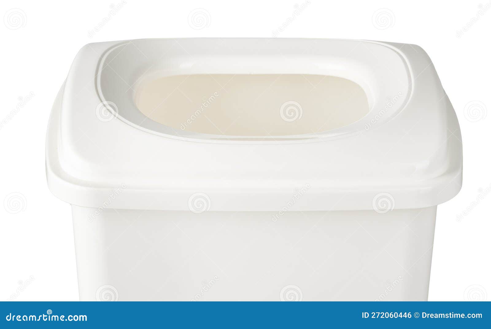 White Plastic Waste Bin Isolated on White Background Stock Photo ...