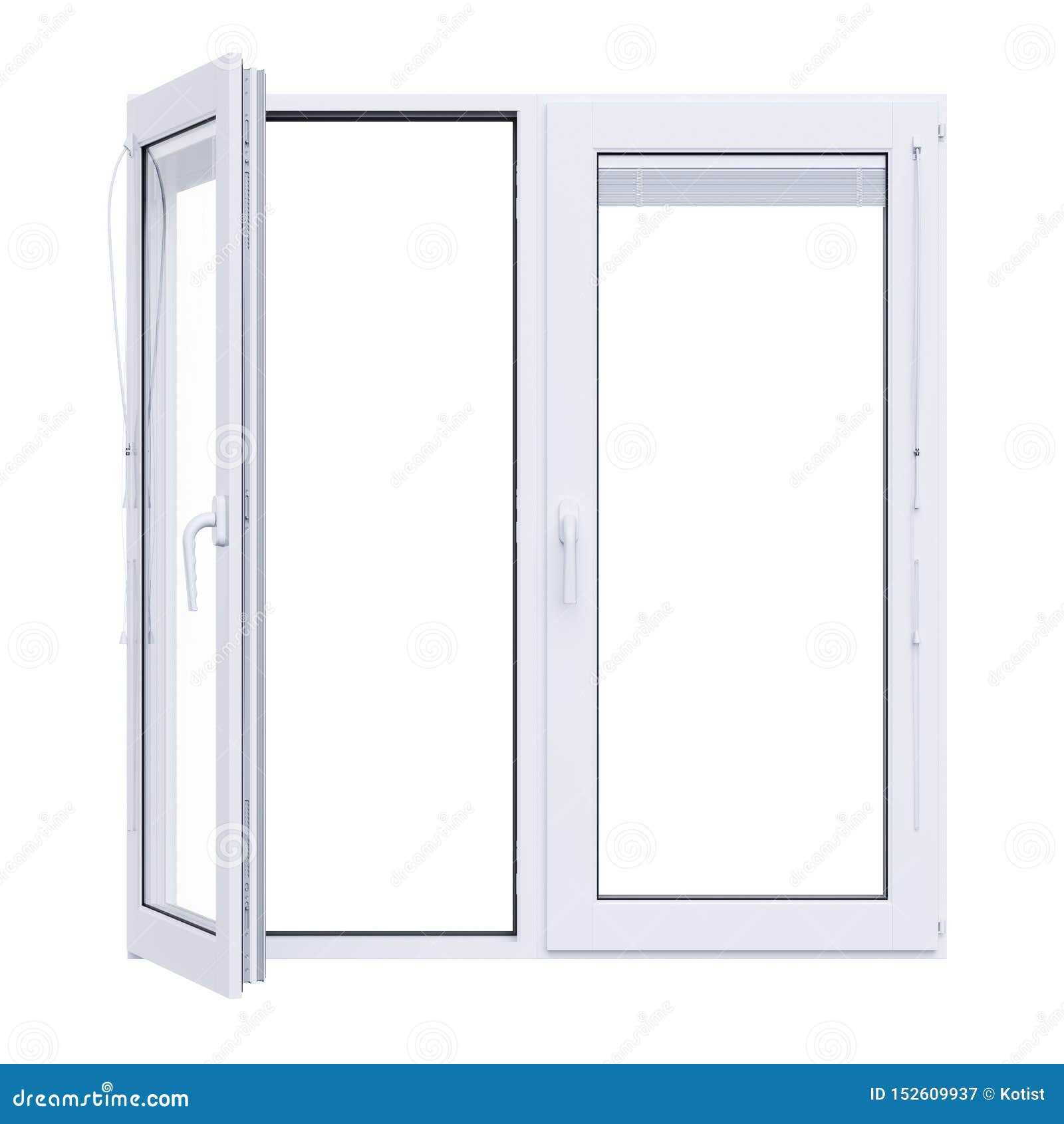 White Plastic Window Isolated Stock Illustration - Illustration of ...