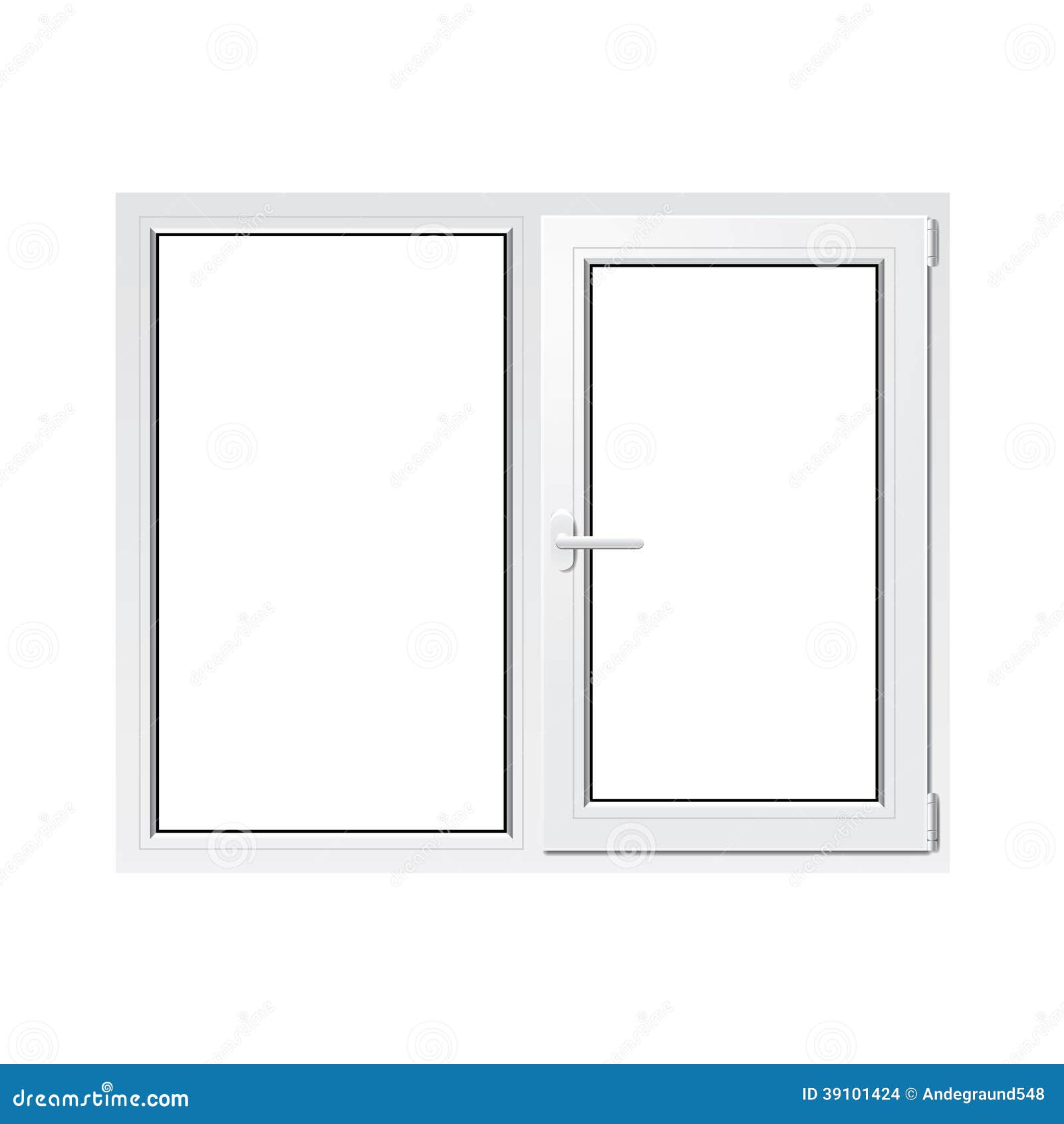 White Plastic Window Vector Illustration Stock Vector - Illustration of ...