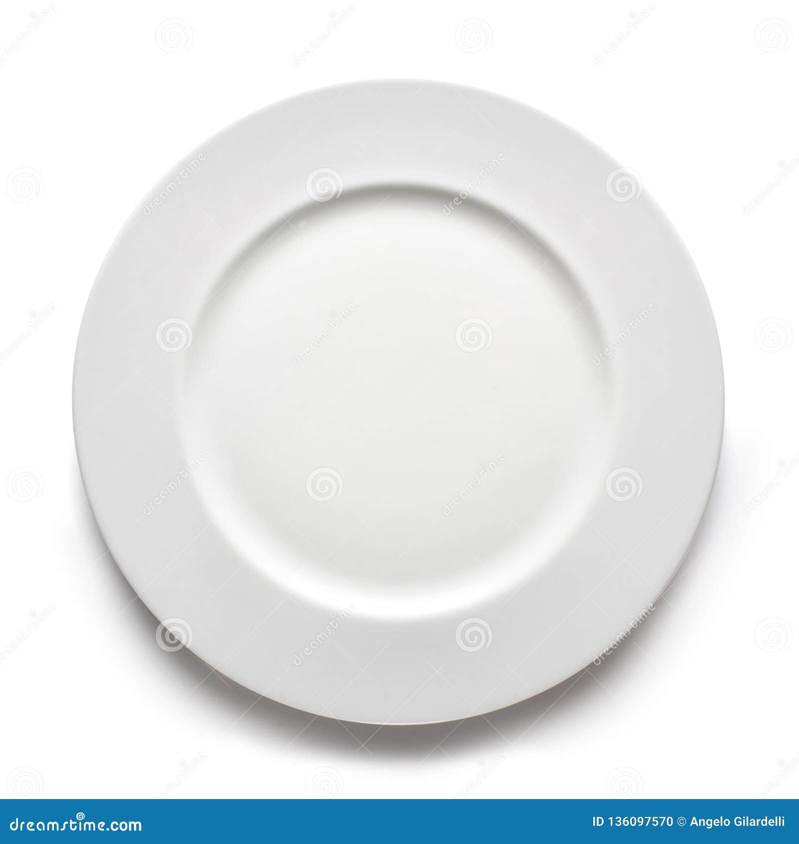 White plate from above stock photo. Image of empty, background - 136097570