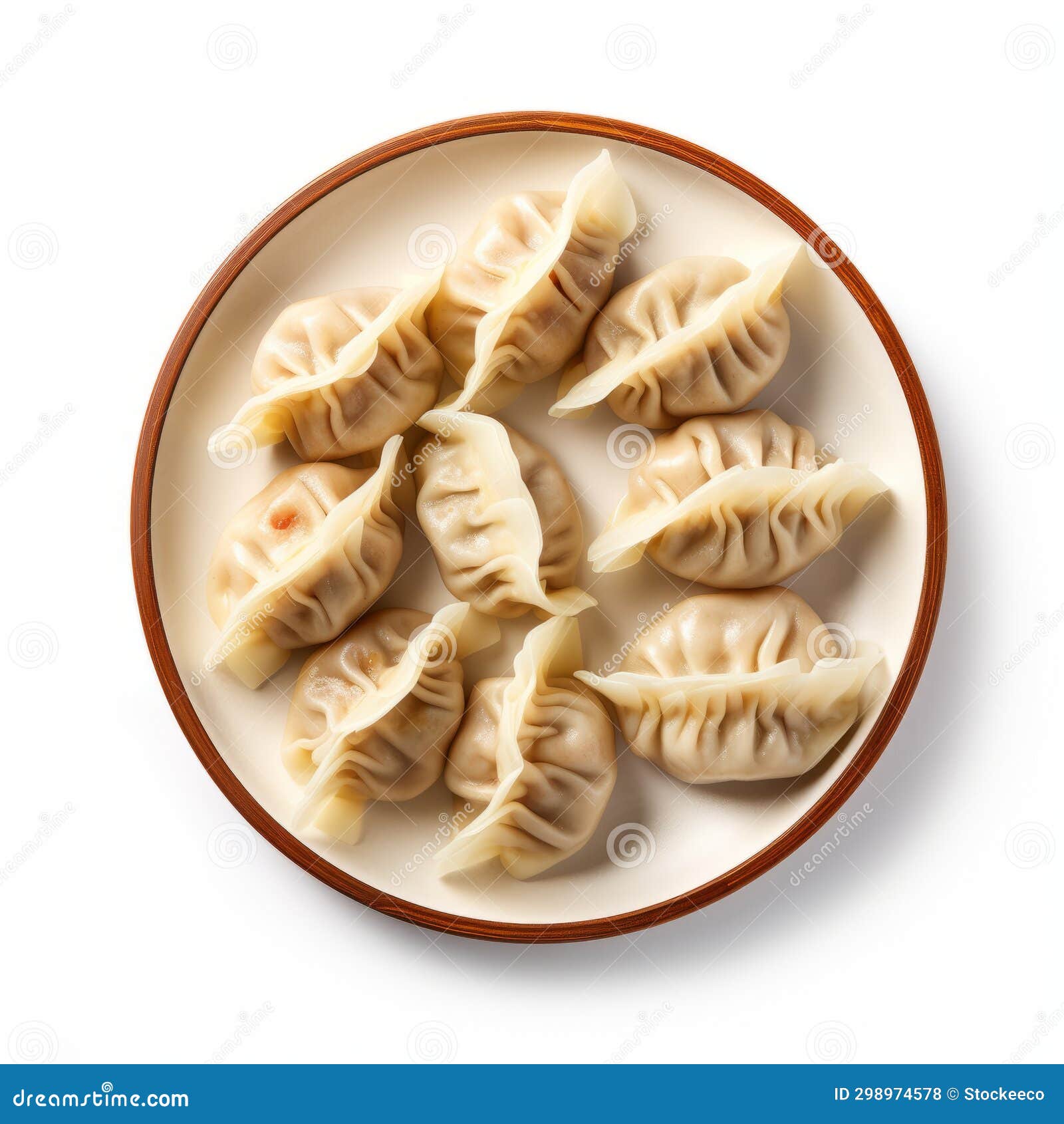 Delicious Dumplings a Mouthwatering Delight on a Plate Stock ...