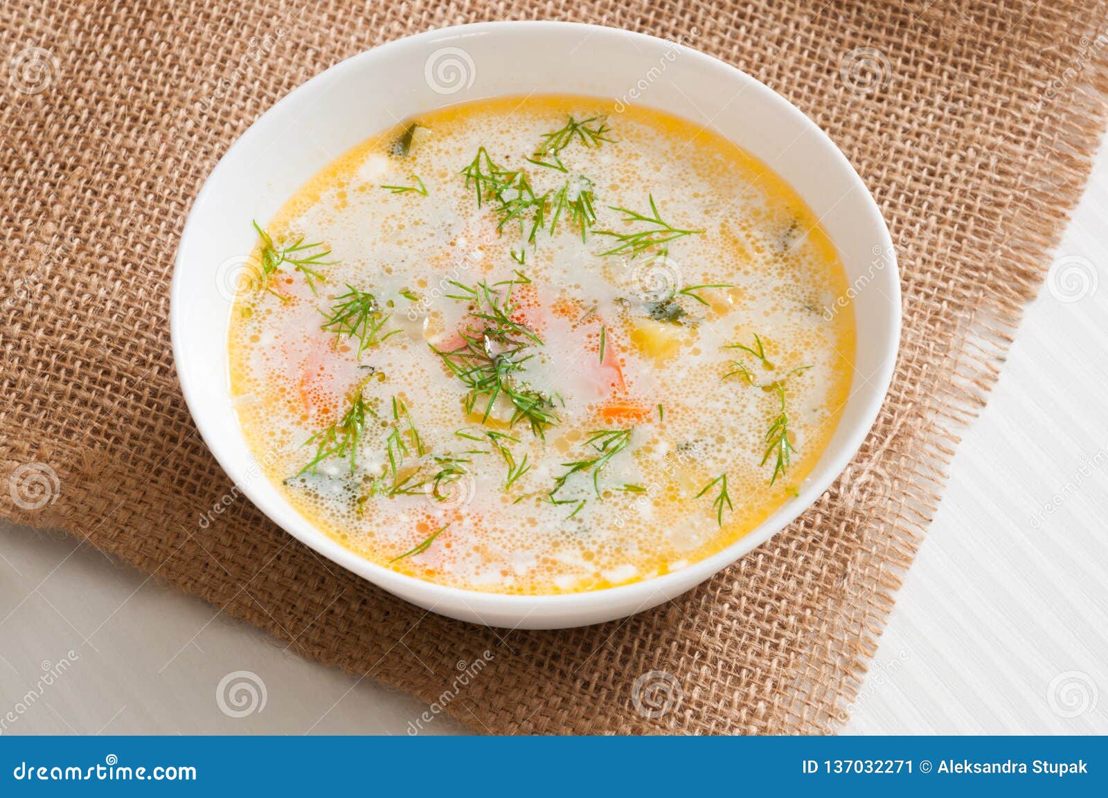 The White Plate with Fish Soup Stock Image - Image of appetizer, potato ...