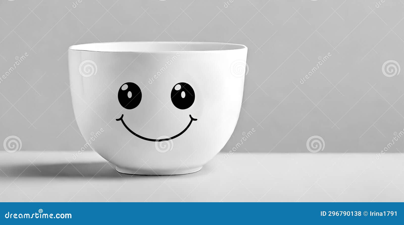 White Plate with a Smiling Face Stock Illustration - Illustration of ...
