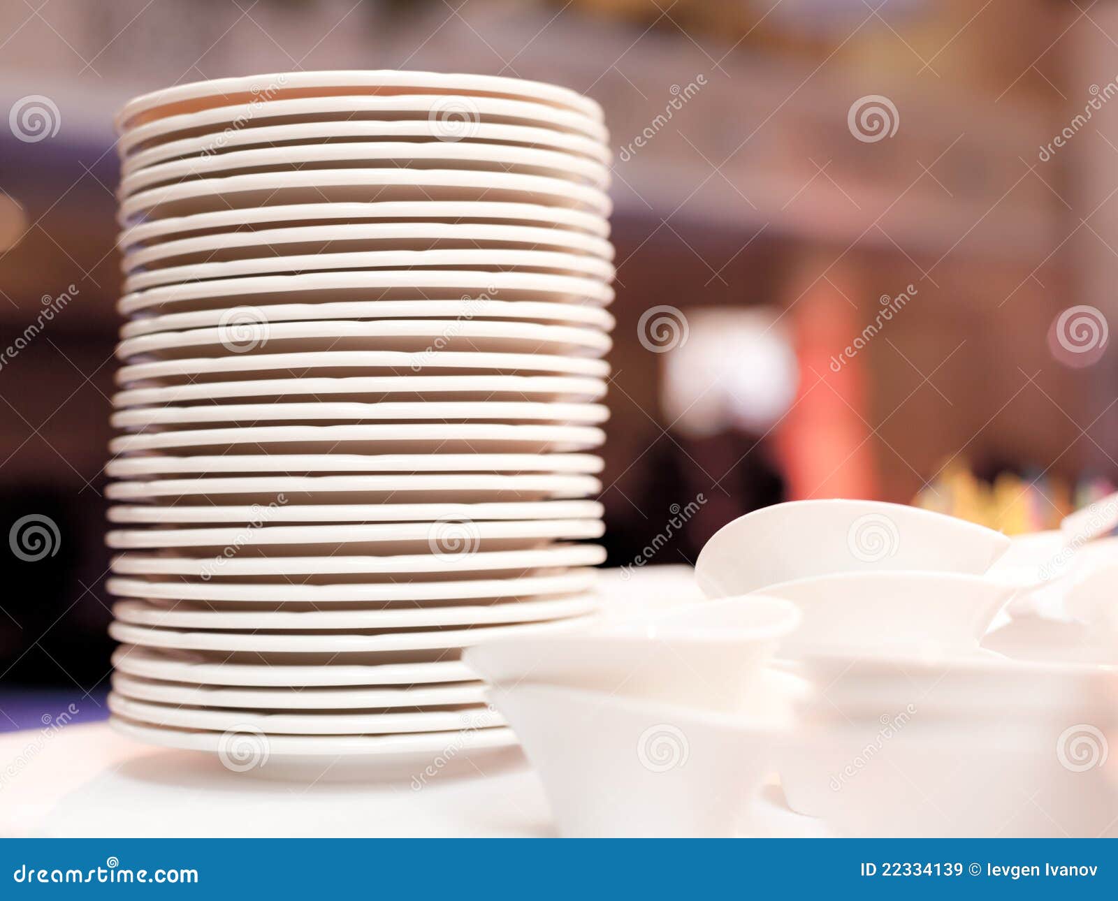 White plates stock image. Image of dishes, catering, room - 22334139