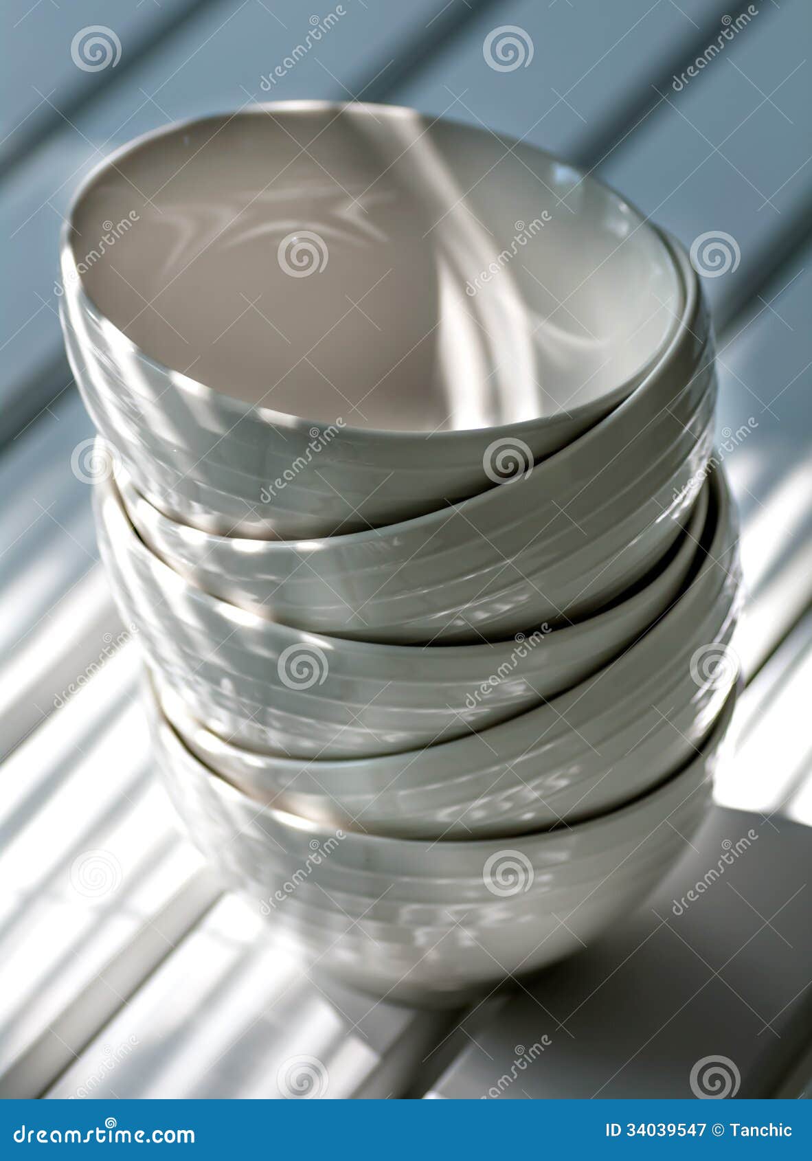 White plates are stacked stock image. Image of table - 34039547