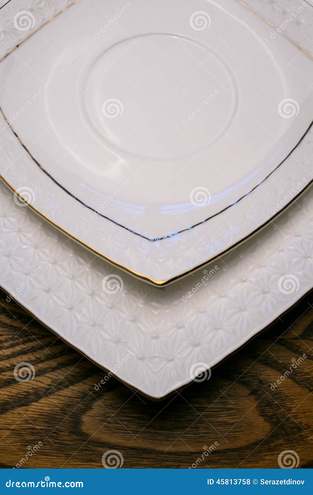White plates stock photo. Image of gold, brown, dining - 45813758