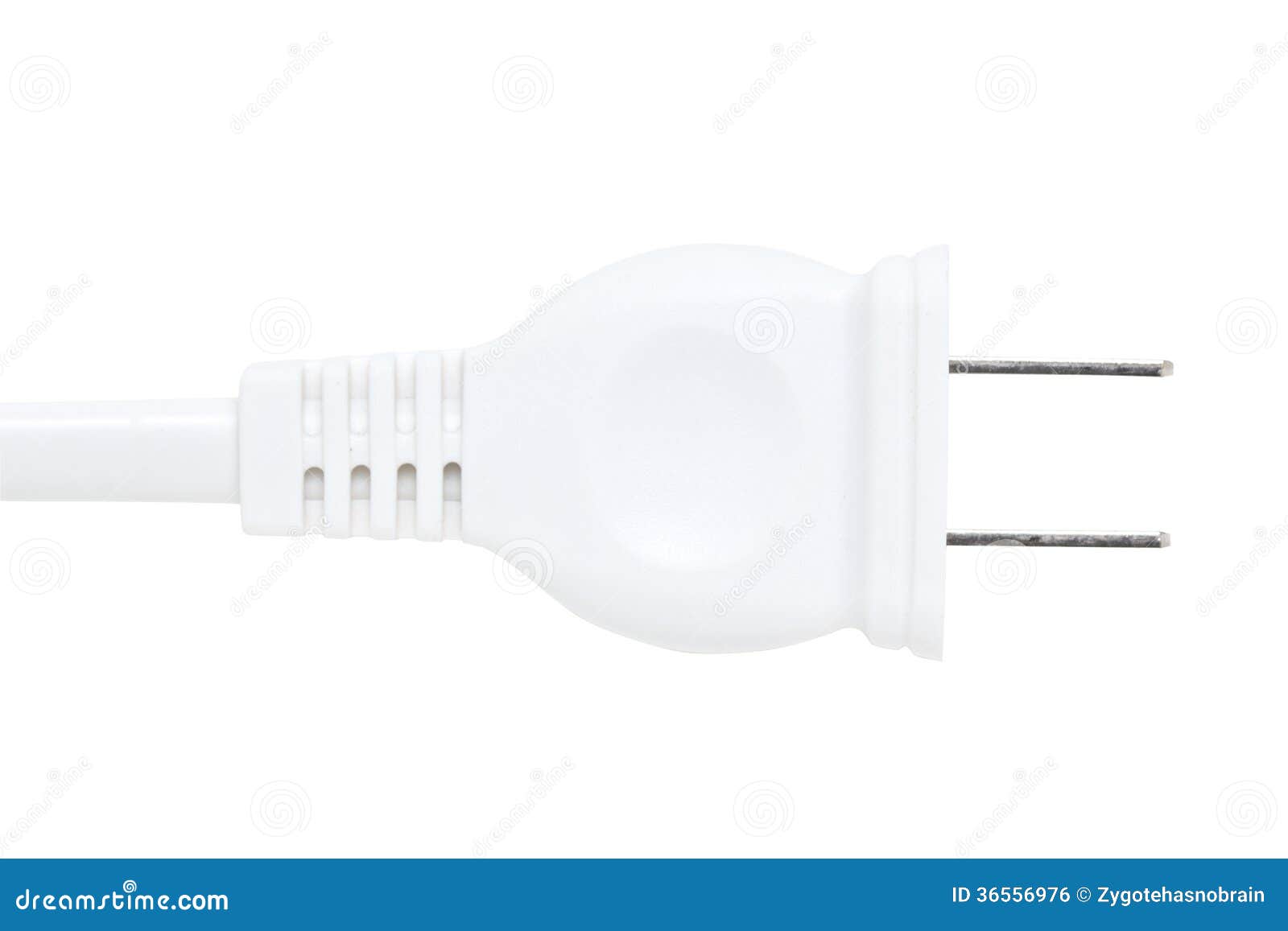 White Plug. stock photo. Image of macro, isolated, electrical - 36556976