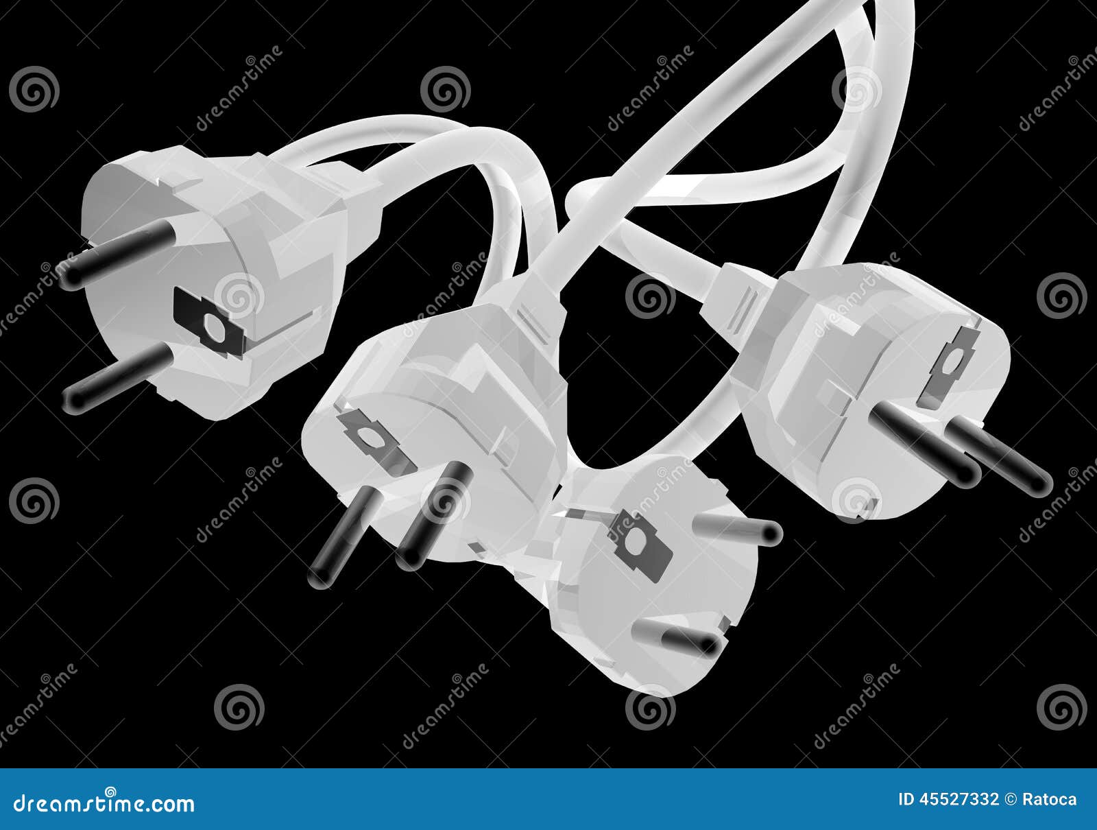 White plug in stock illustration. Illustration of icon - 45527332